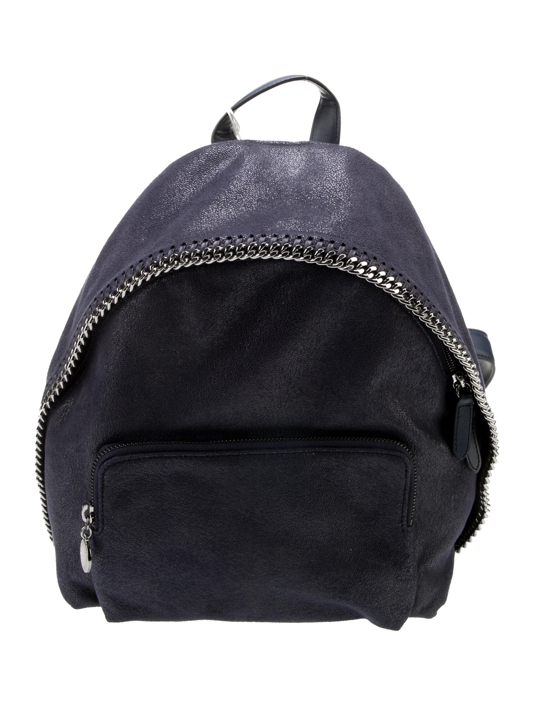 Stella McCartney Suede Chain Link Backpack - Blue Backpacks, Handbags ...