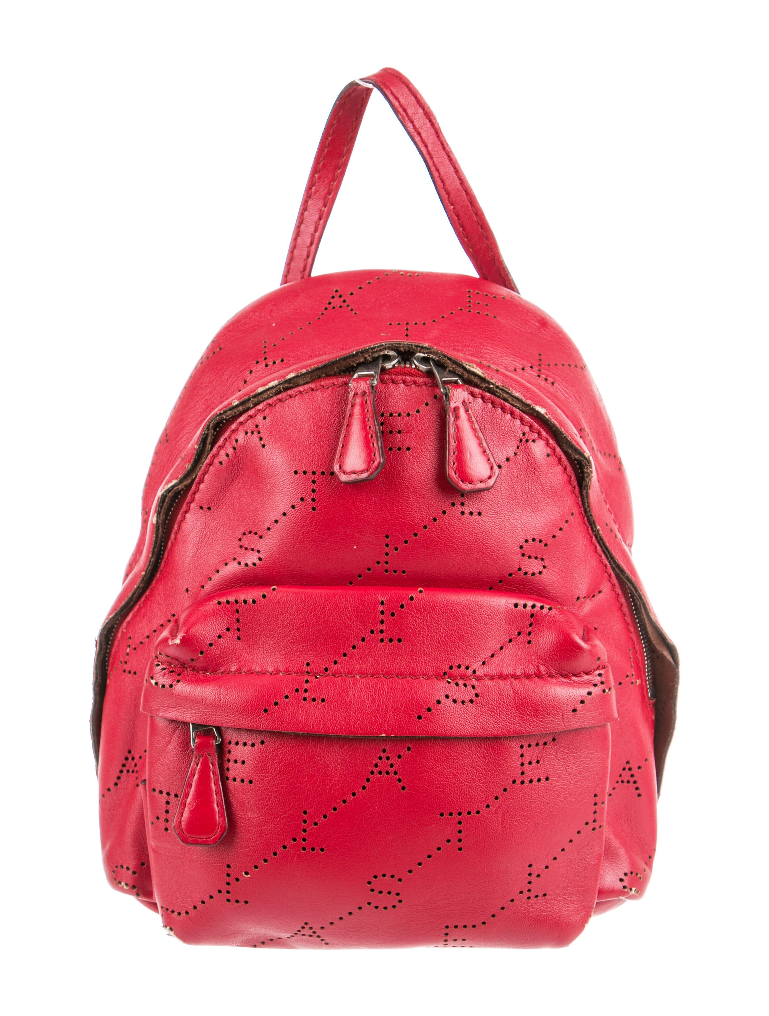 Stella McCartney Vegan Leather Backpack - Red Backpacks, Handbags ...