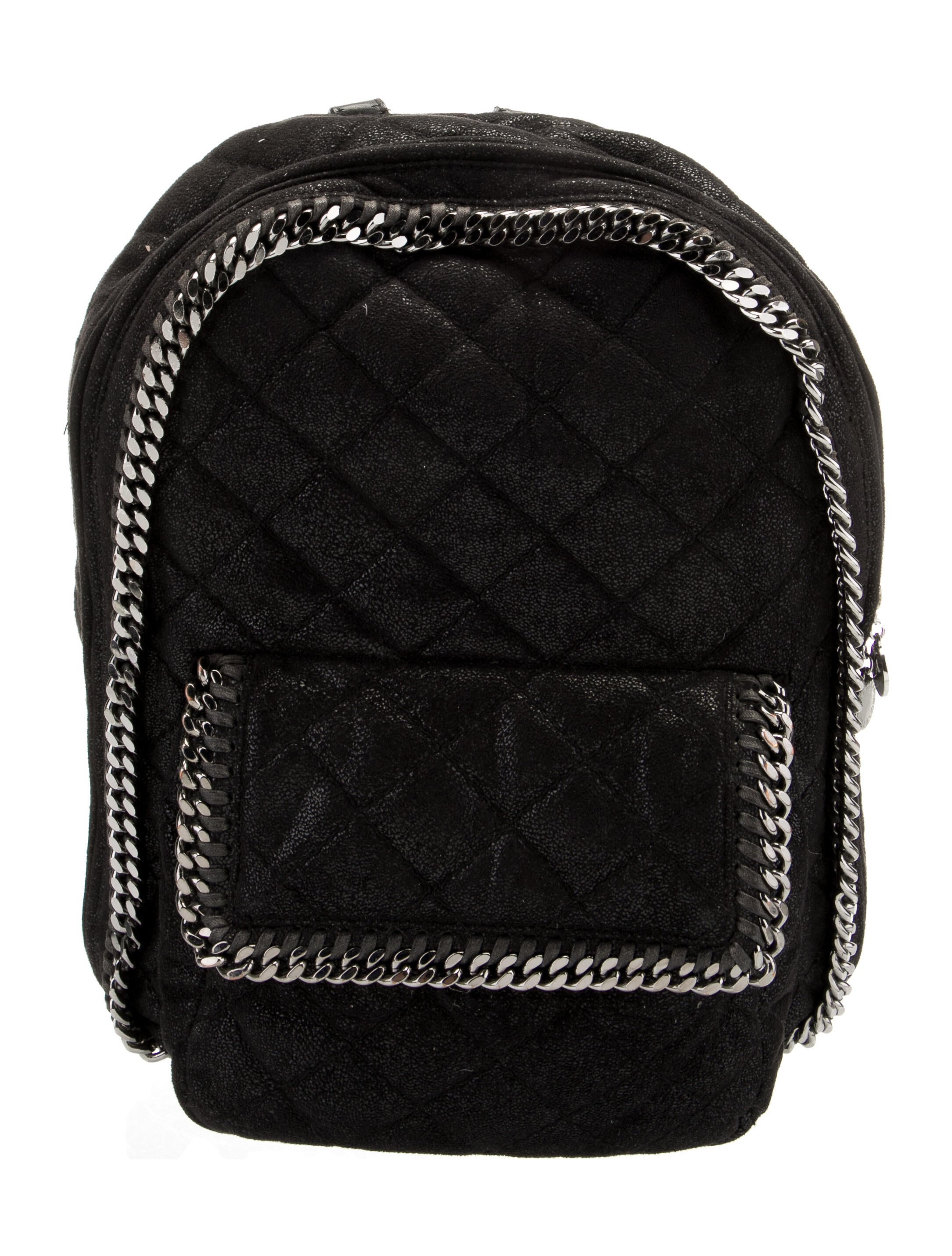 Stella McCartney Chain-Link Patent Leather Backpack - Metallic ...