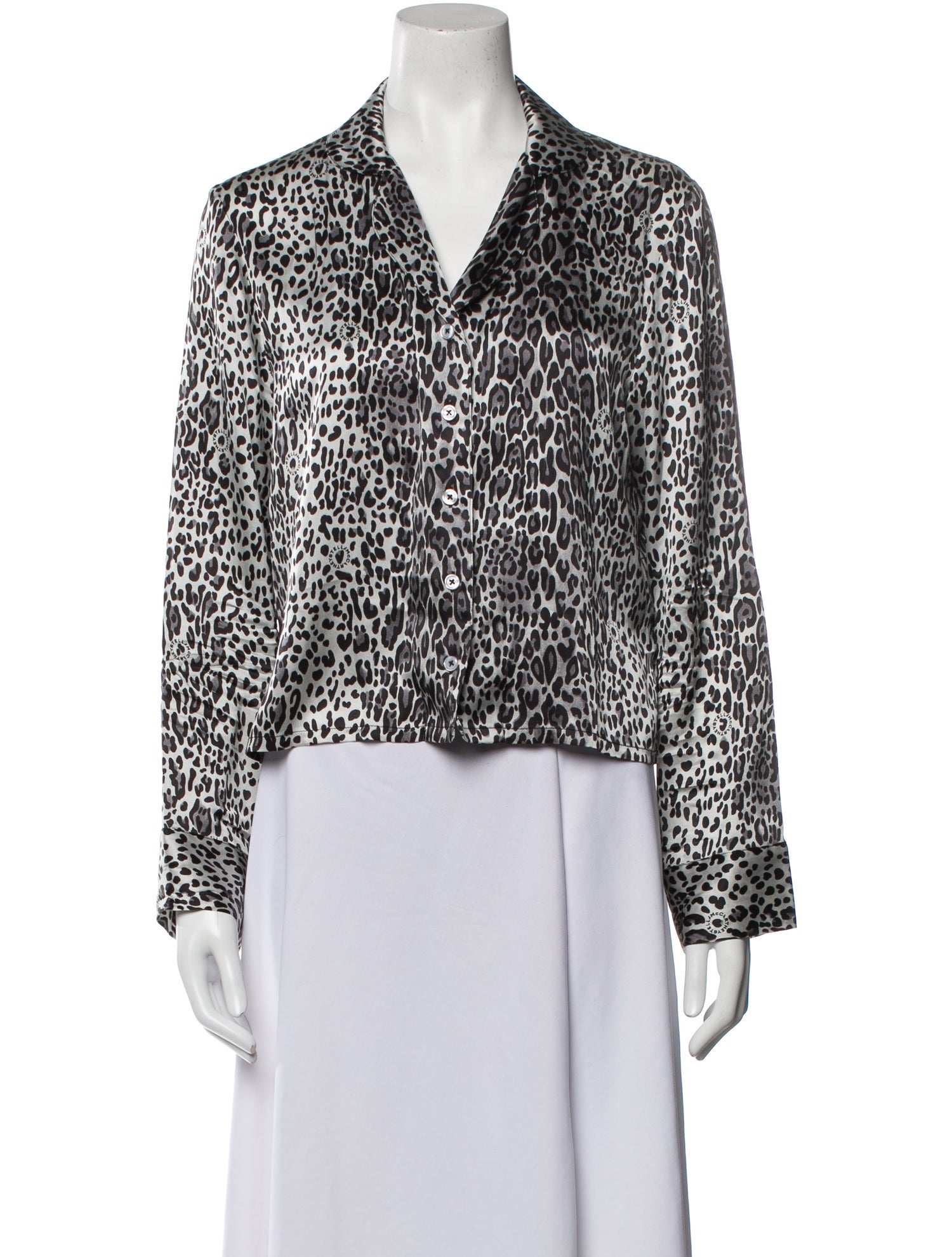 Stella McCartney Silk Animal Print Pajamas - Grey Loungewear, Clothing ...