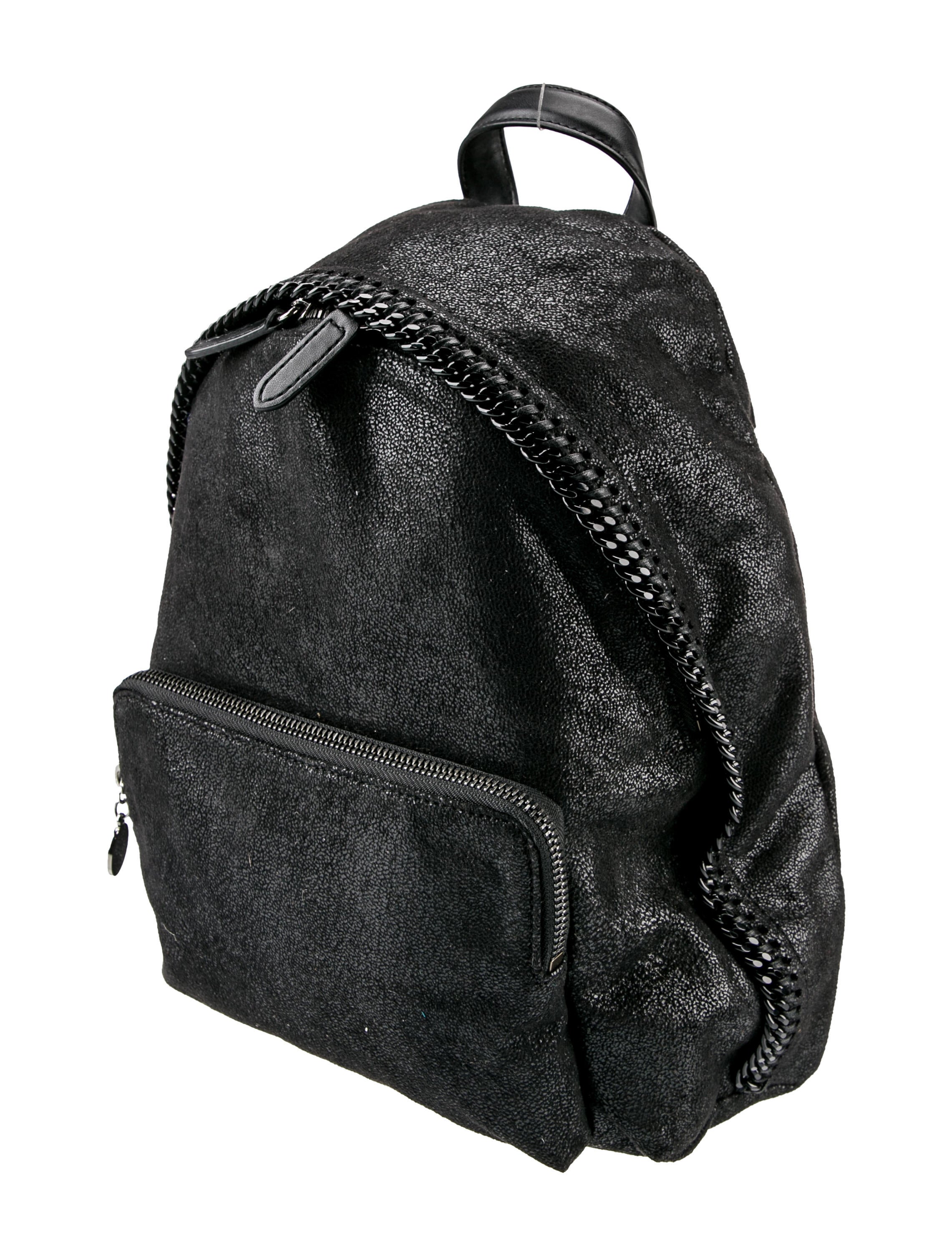 Stella McCartney Vegan Suede Backpack - Black Backpacks, Handbags ...