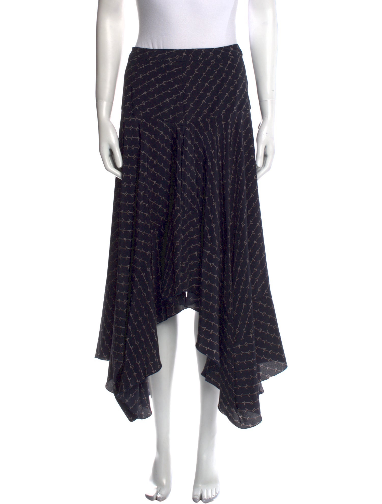 Stella McCartney Silk Midi Length Skirt - Black Skirts, Clothing - STL259503 | The RealReal