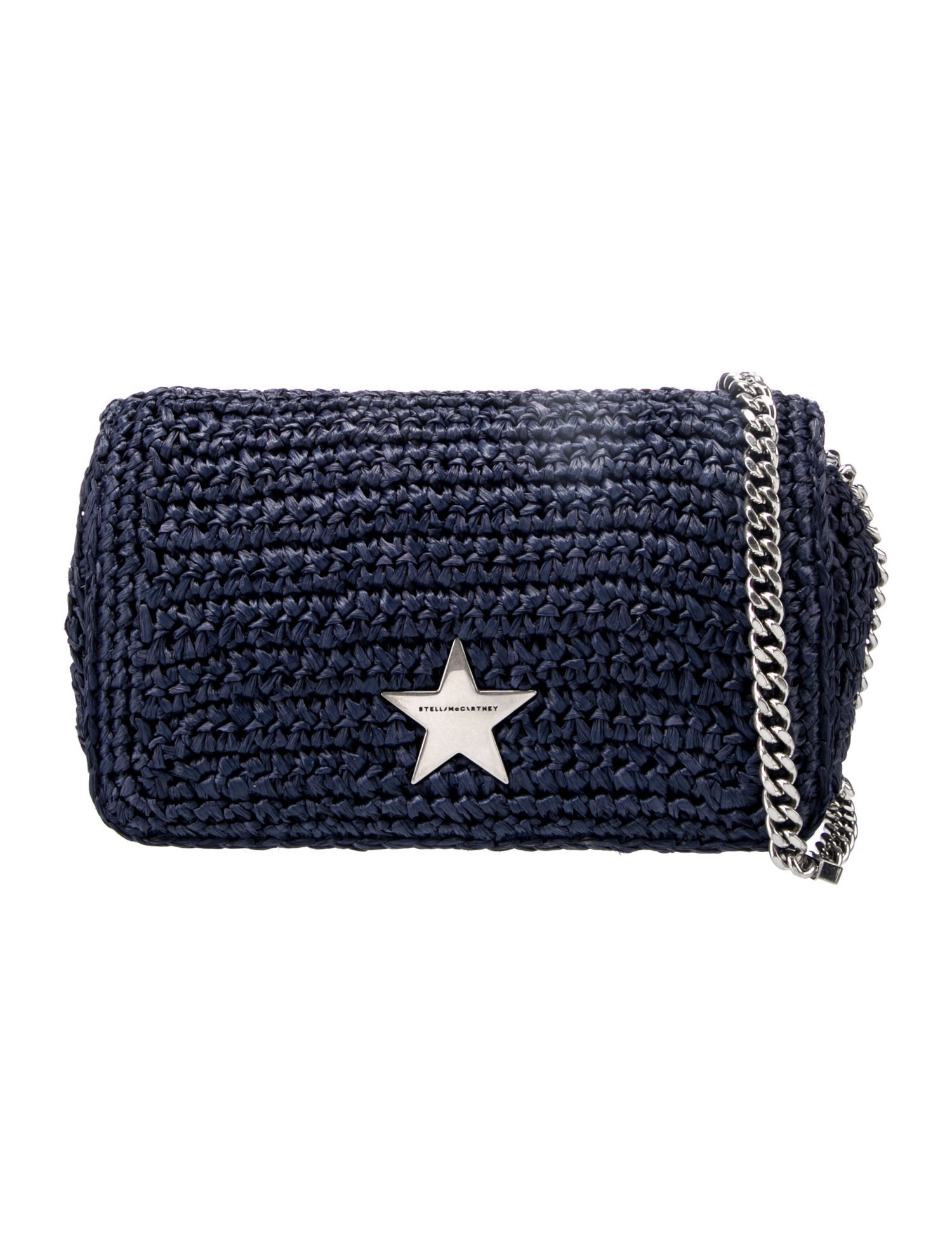 Stella McCartney Raffia Crossbody Bag - Blue Crossbody Bags, Handbags ...