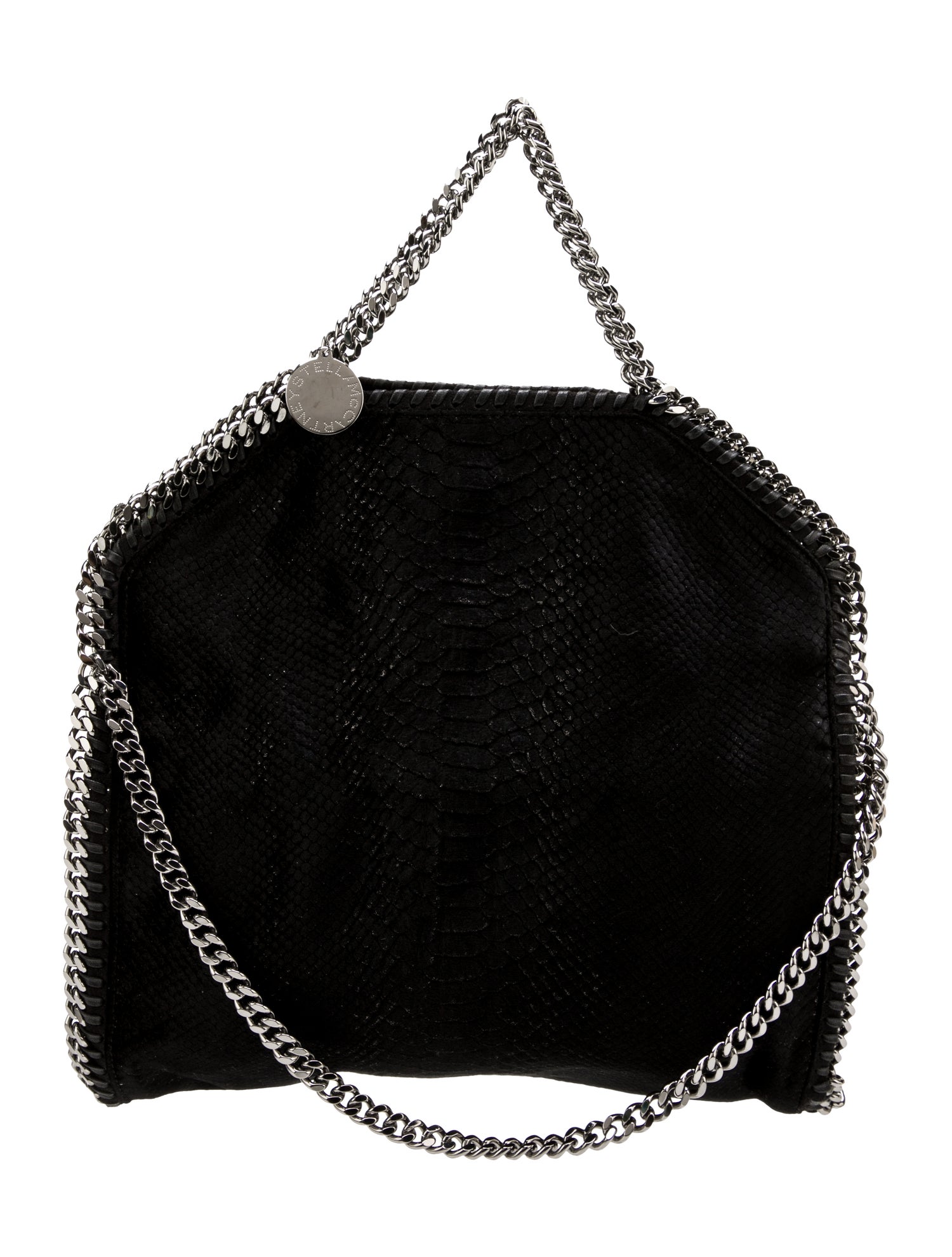 Stella McCartney Suede Chain Link Handle Bag - Grey Handle Bags ...