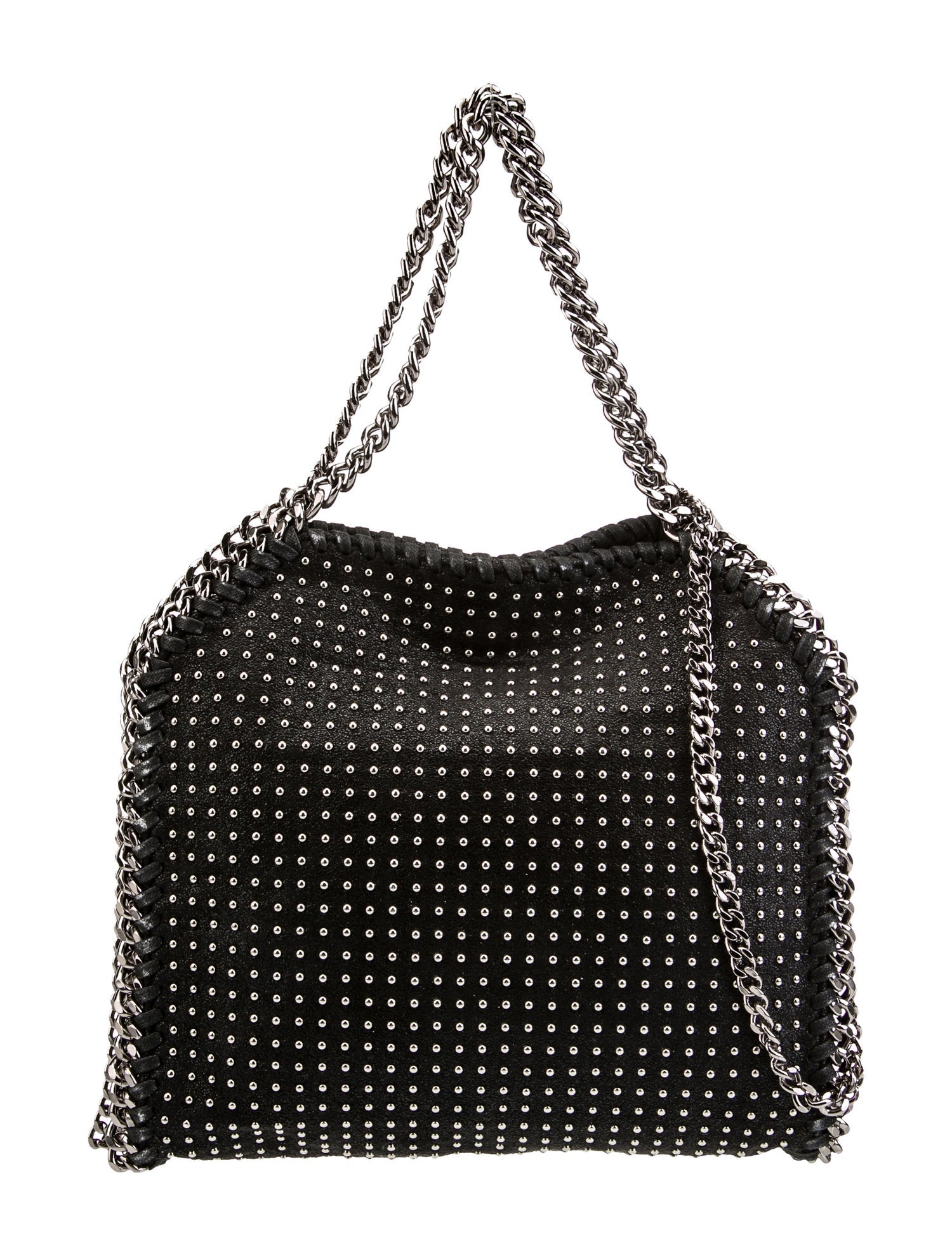 Stella McCartney Studded Vegan Suede Shoulder Bag - Black Shoulder Bags ...