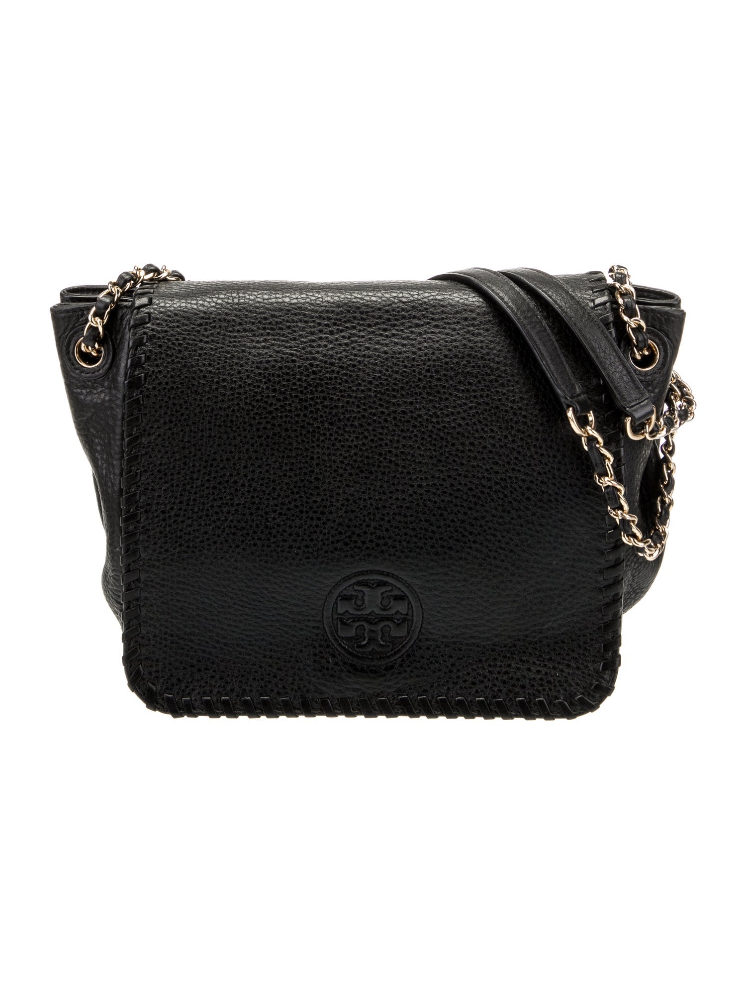 Tory Burch Leather Shoulder Bag - Black Shoulder Bags, Handbags ...