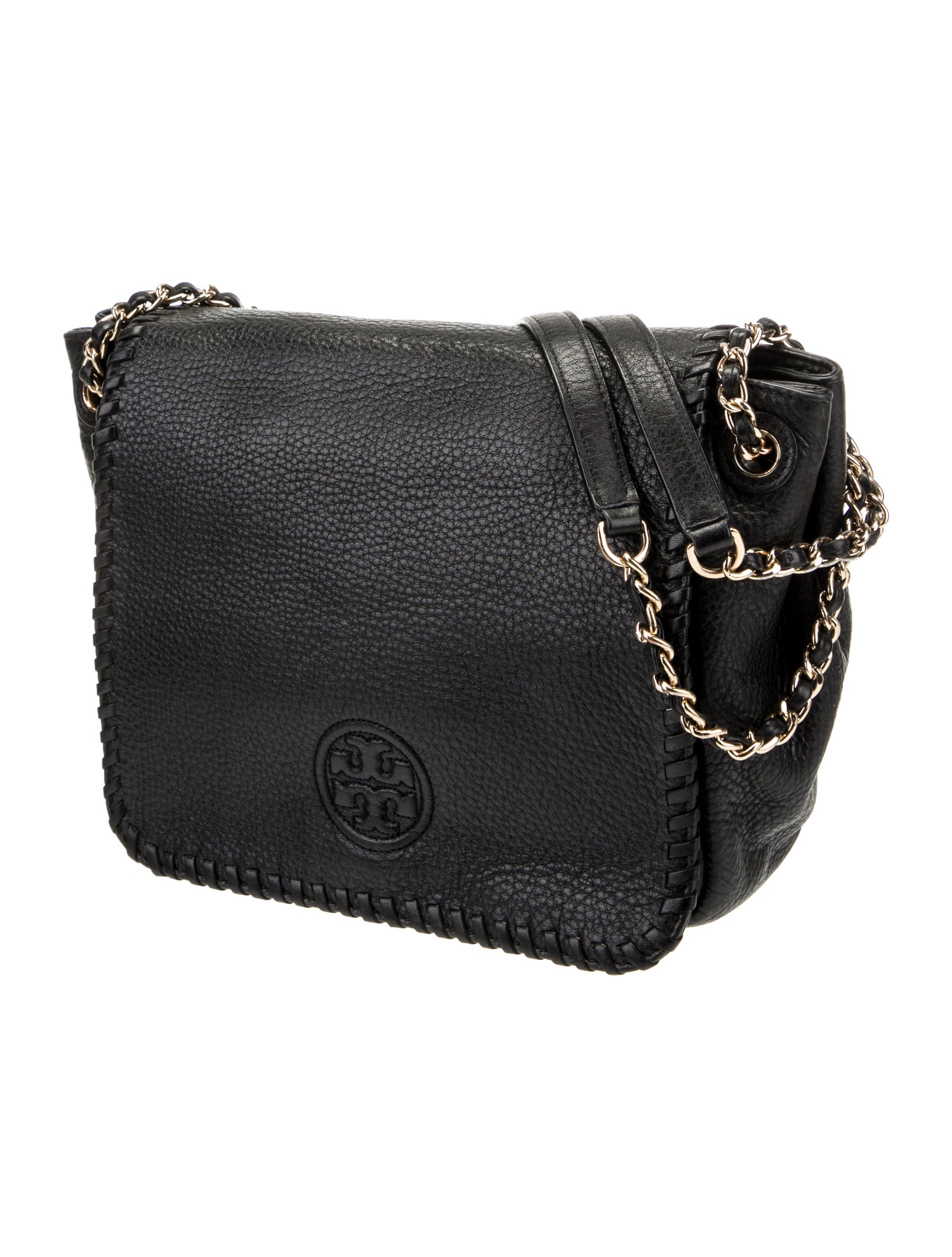 Tory Burch Leather Shoulder Bag - Black Shoulder Bags, Handbags ...