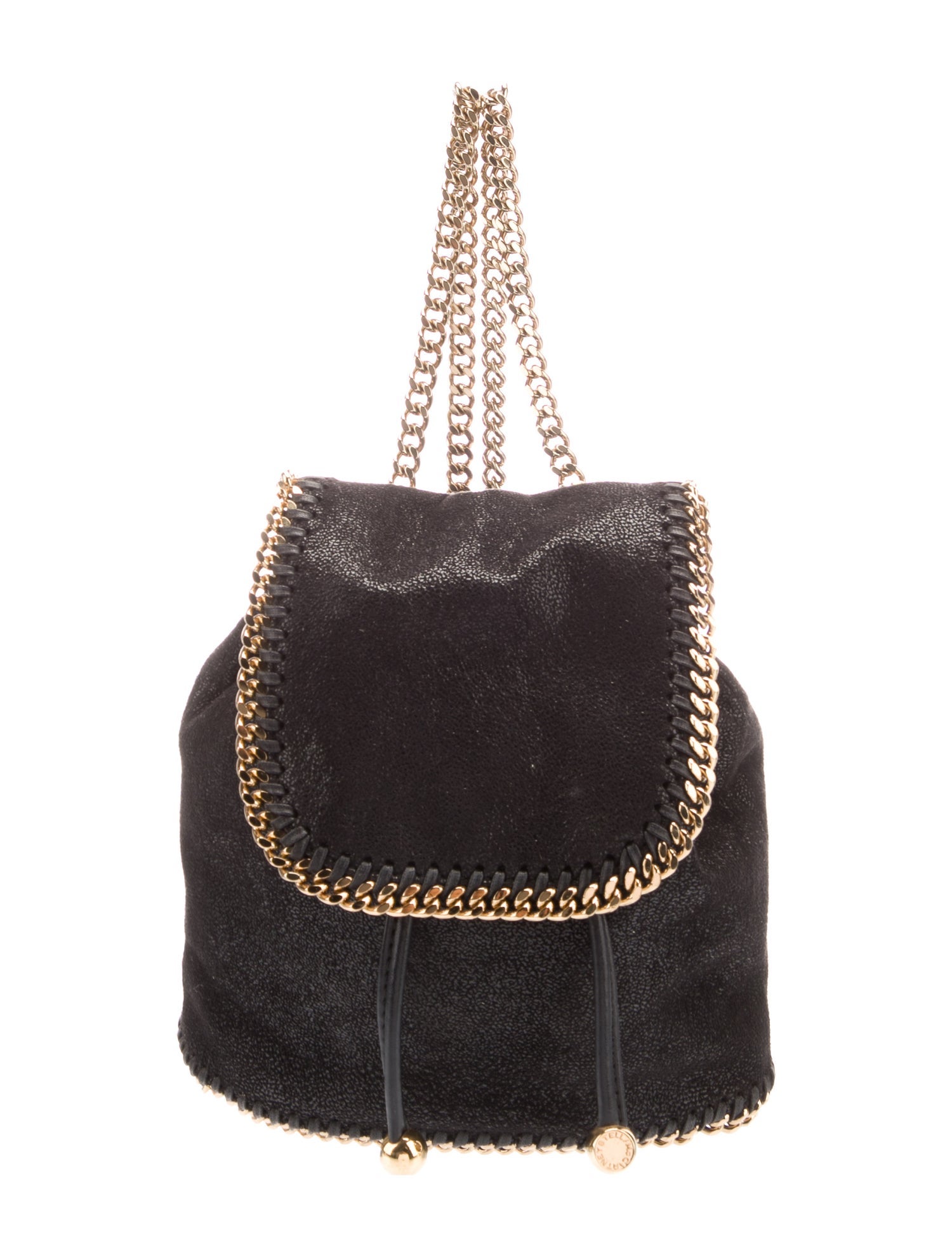 Stella McCartney Vegetarian Suede Backpack Bag - Black Backpacks ...