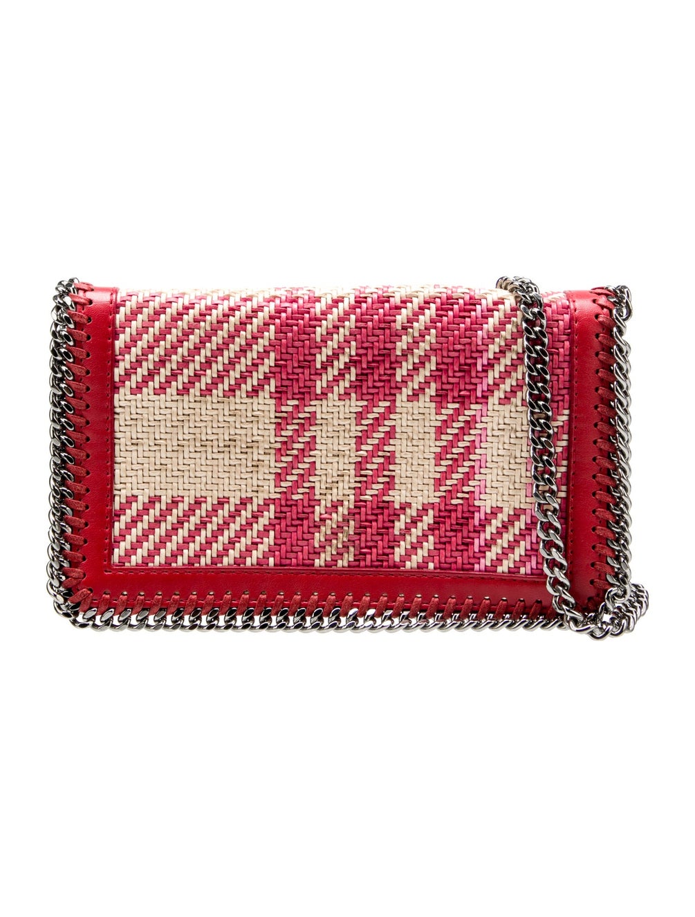 Stella McCartney Vegetarian Leather Plaid Crossbody Bag - Red Crossbody ...