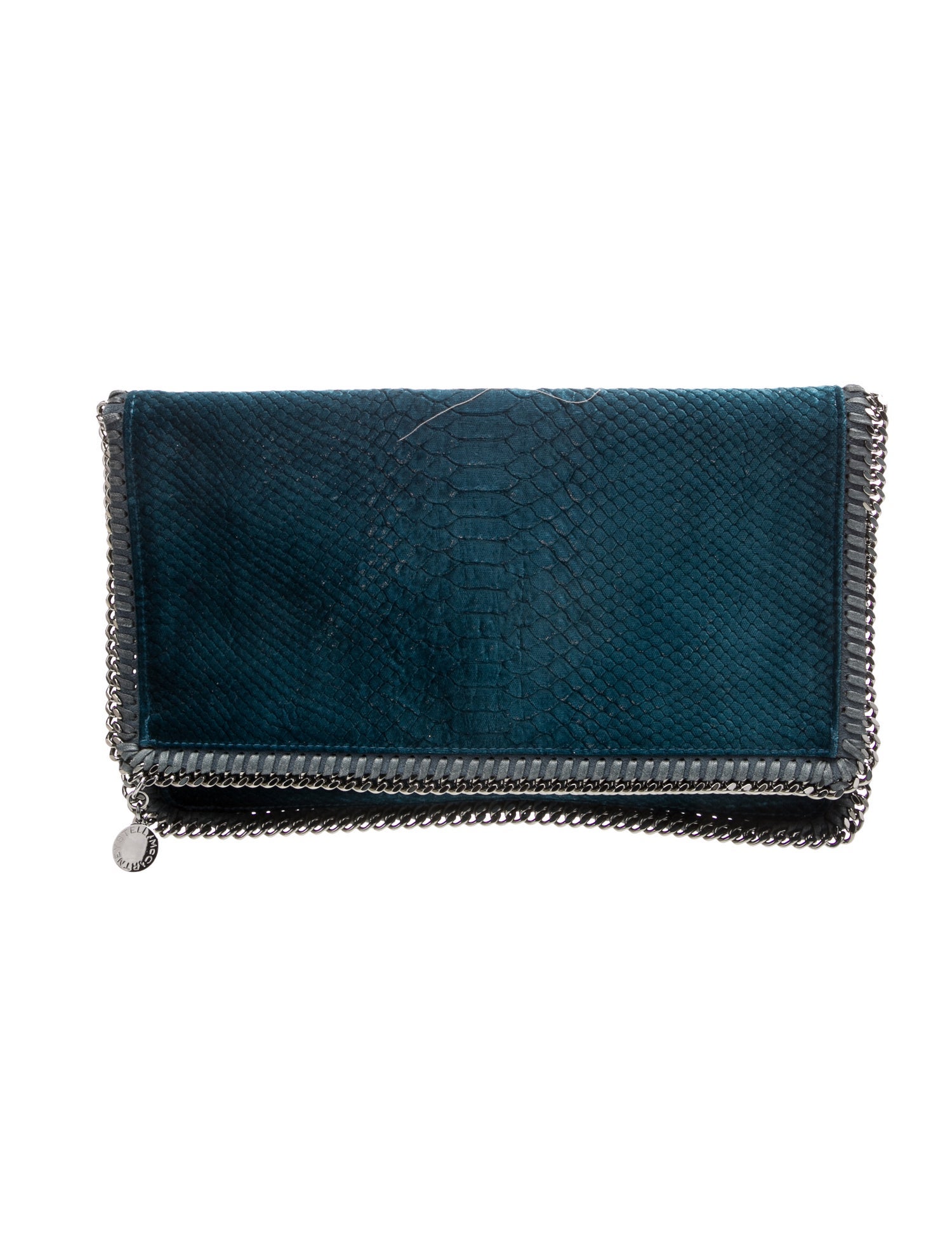 Stella McCartney Vegetarian Suede Clutch - Blue Clutches, Handbags ...