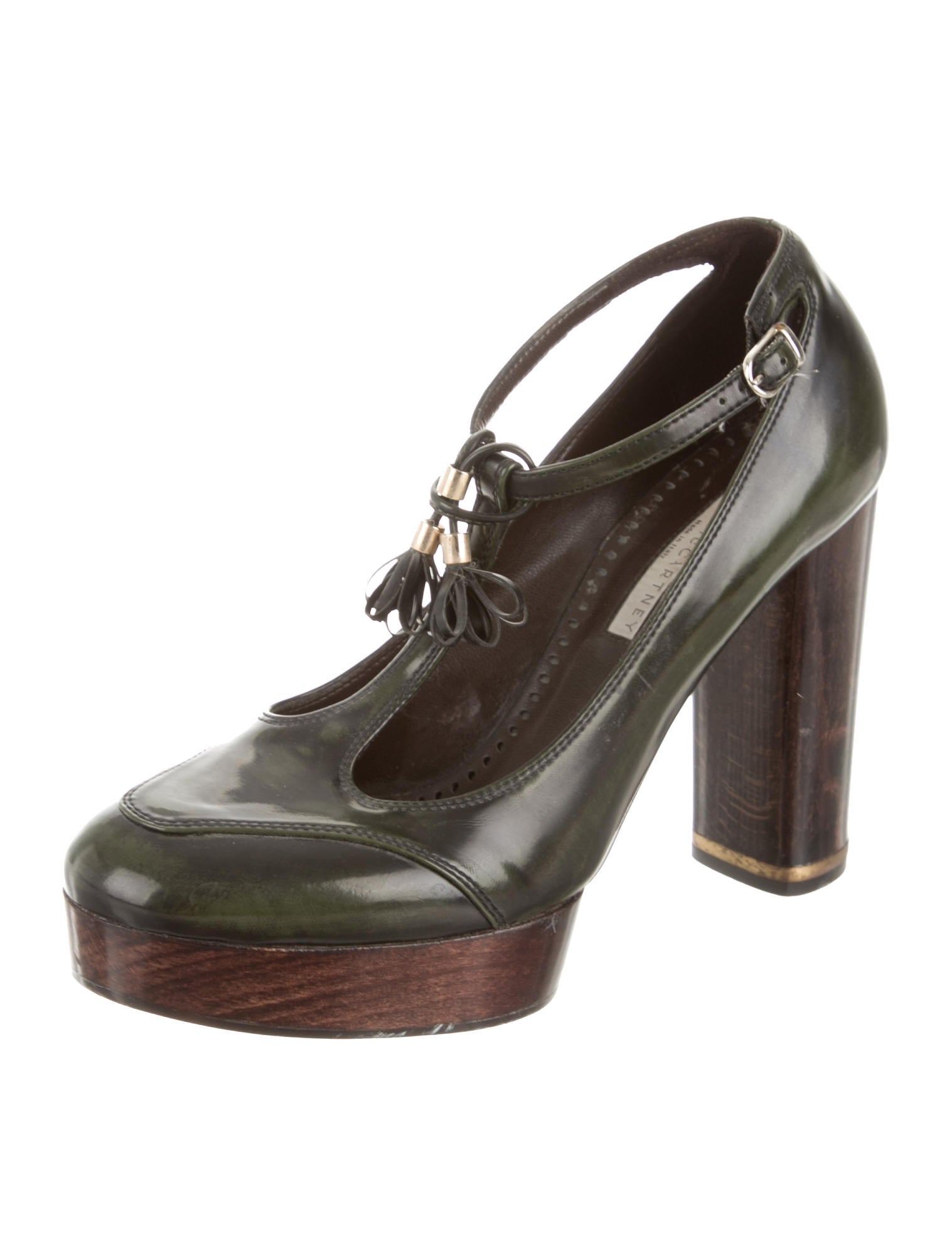Stella McCartney Round-Toe Platform Pumps - Green Pumps, Shoes ...
