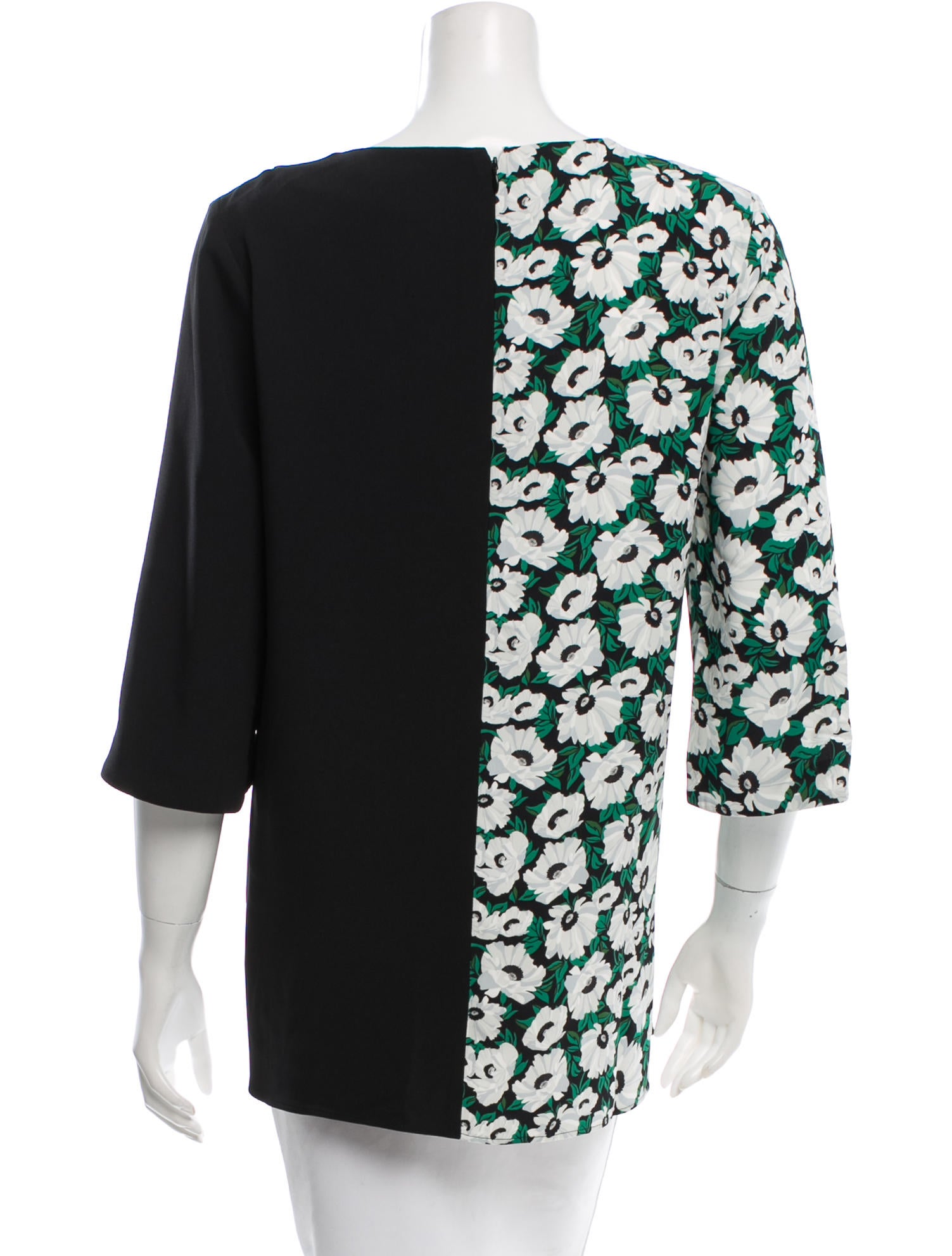 Stella McCartney Floral Print Colorblock Blouse w/ Tags - Clothing ...