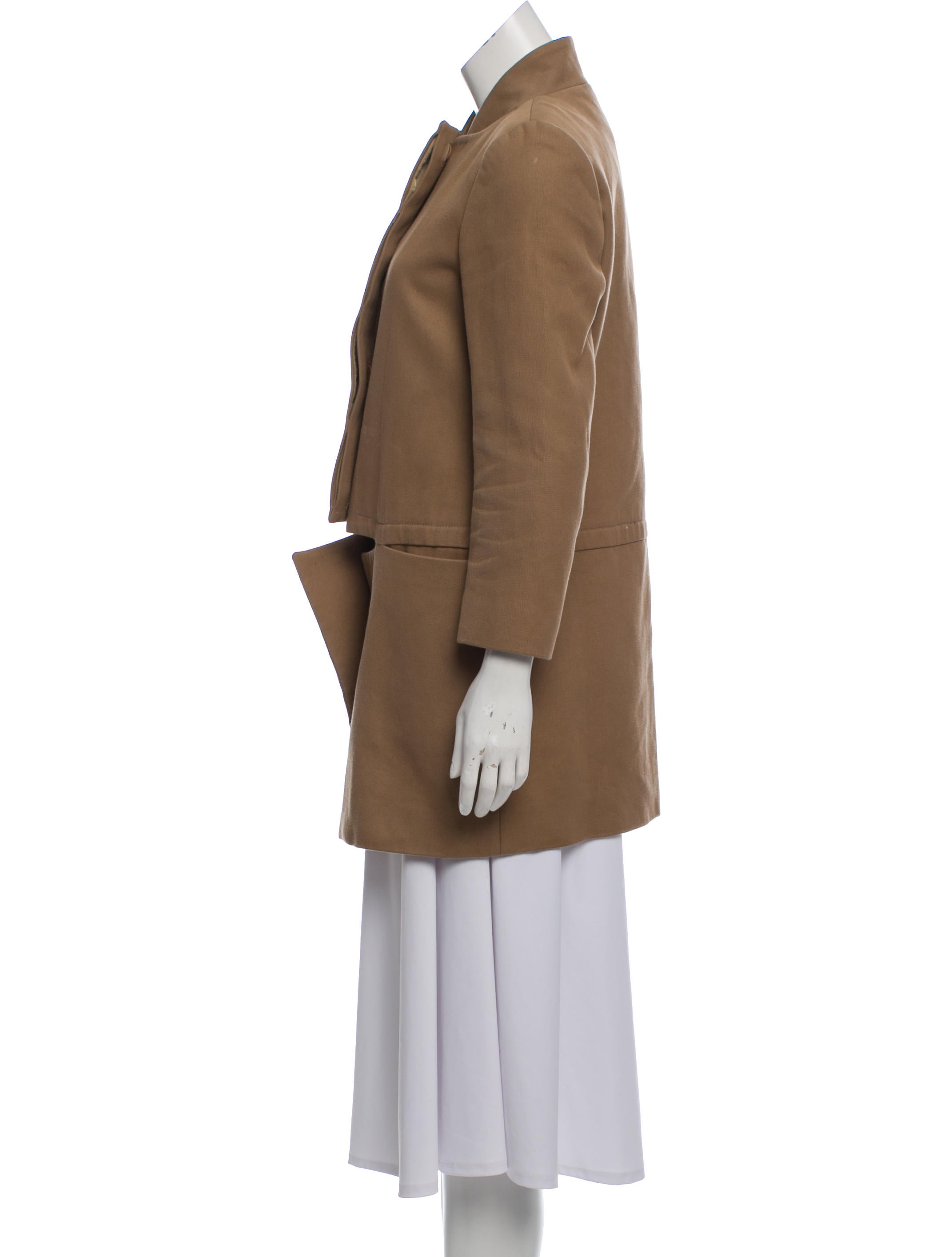 Stella McCartney Button-Up Short Coat - Brown Coats, Clothing ...