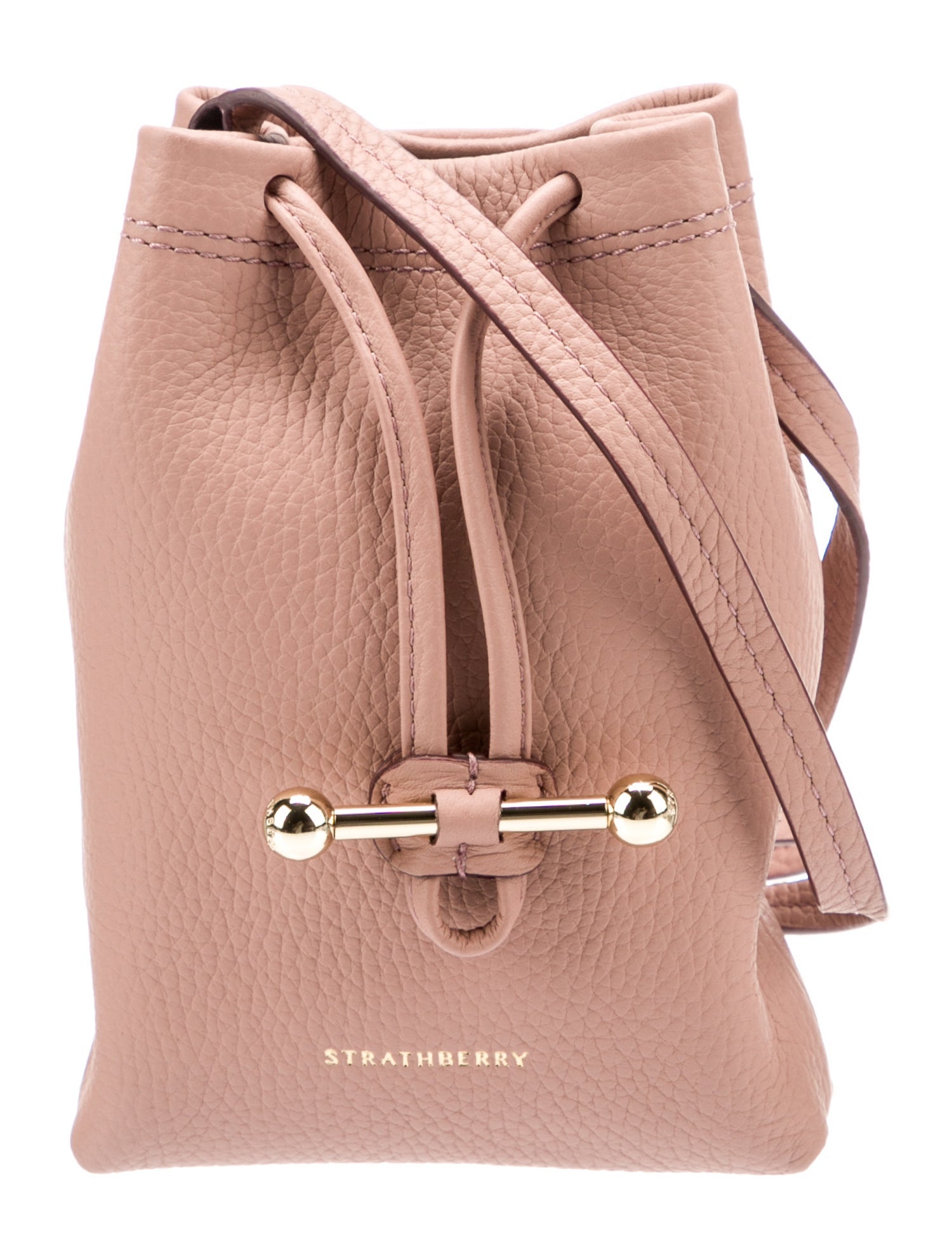 Strathberry Embellished Leather Bucket Bag - Pink Bucket Bags, Handbags ...