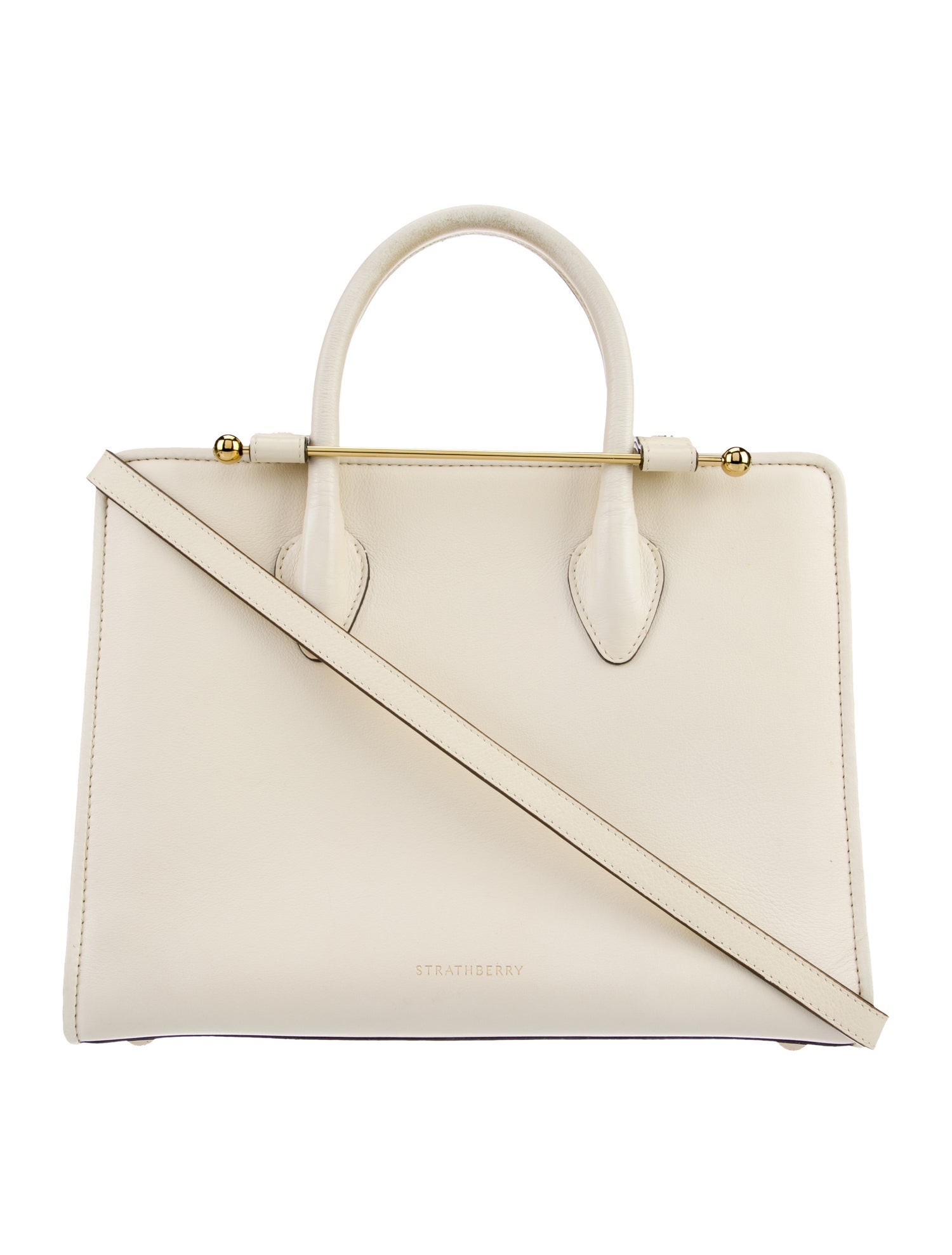 Strathberry Leather Shoulder Bag - Neutrals Shoulder Bags, Handbags ...