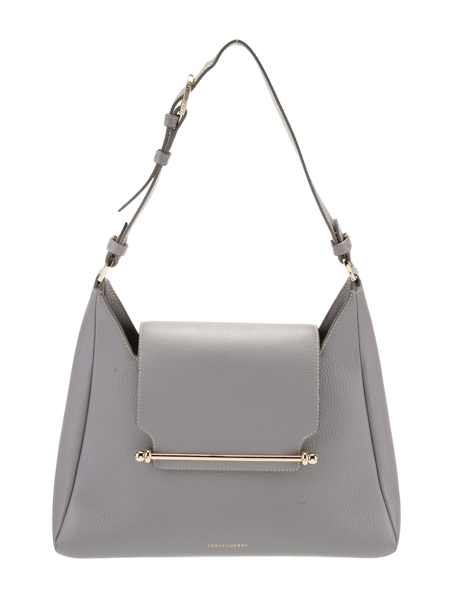 Strathberry Leather Shoulder Bag - Grey Shoulder Bags, Handbags ...
