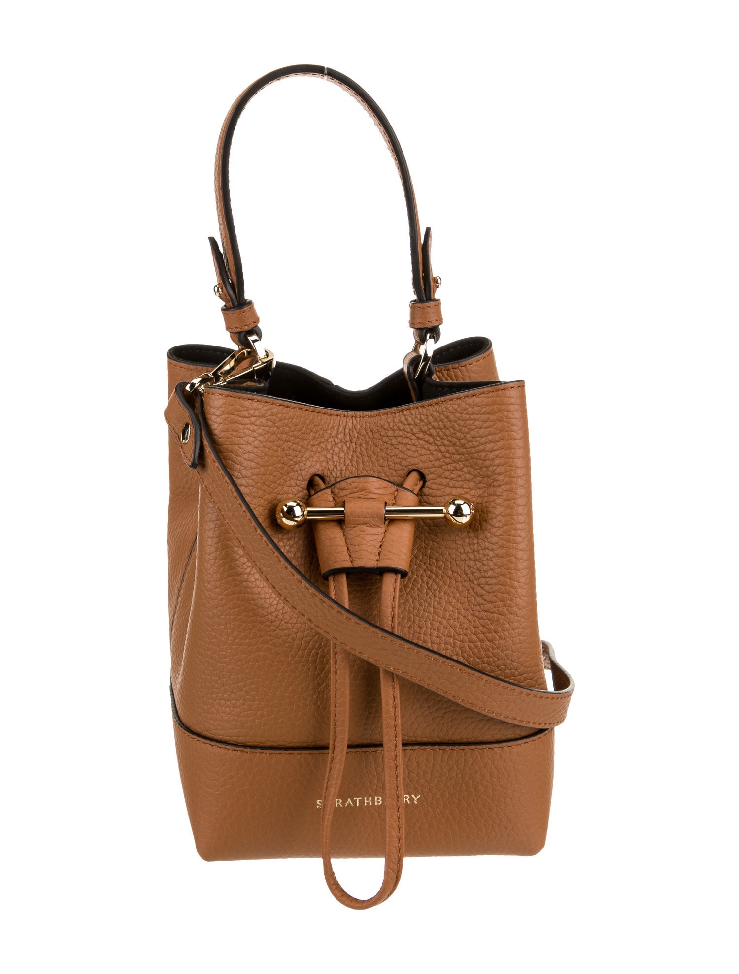 Strathberry Leather Bucket Bag - Brown Bucket Bags, Handbags ...