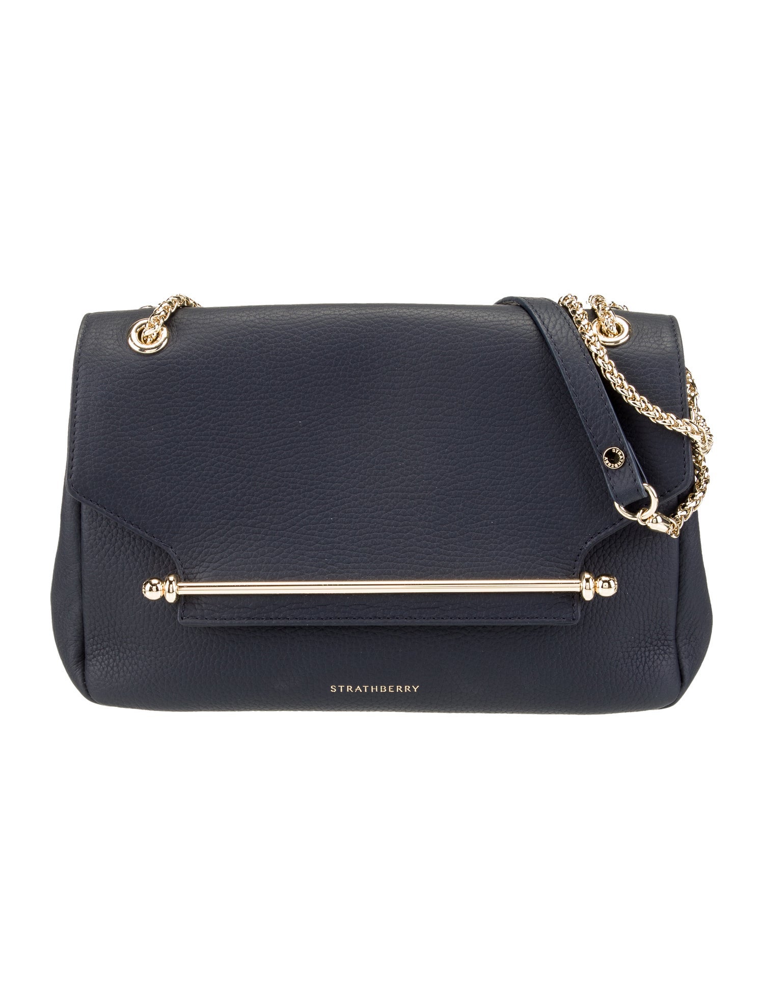 Strathberry Leather Shoulder Bag - Blue Shoulder Bags, Handbags ...