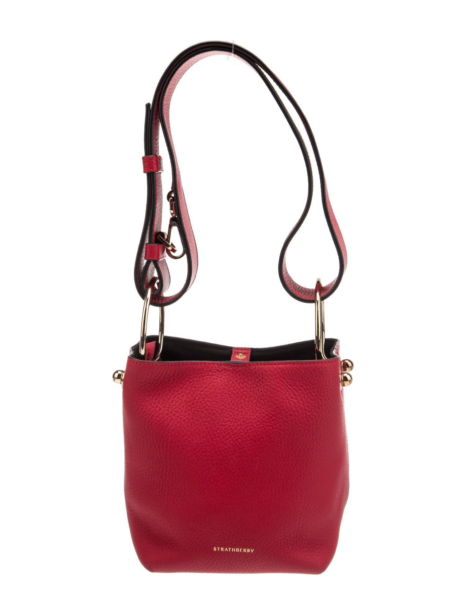 Strathberry Leather Shoulder Bag - Red Shoulder Bags, Handbags ...
