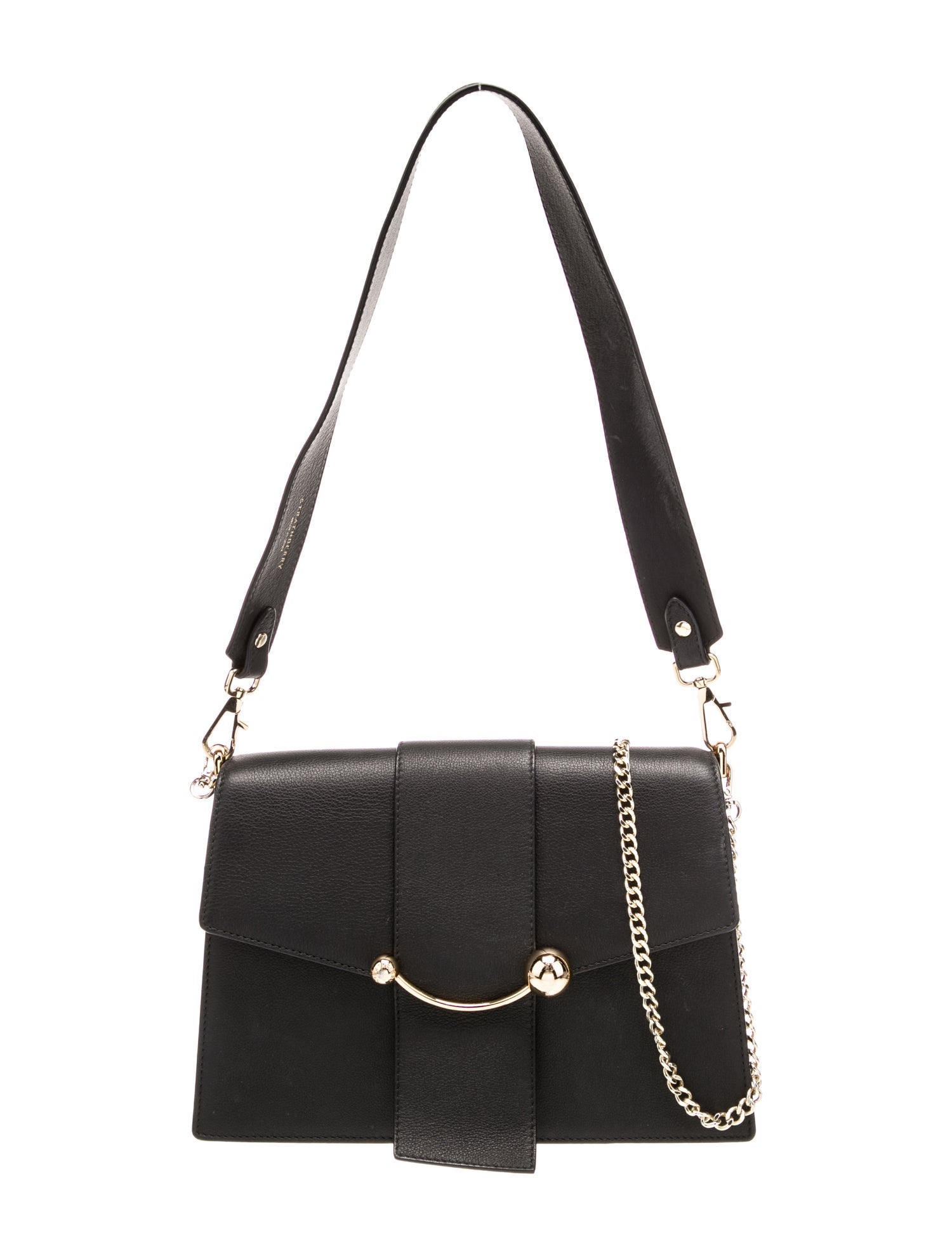 Strathberry Leather Shoulder Bag - Black Shoulder Bags, Handbags ...