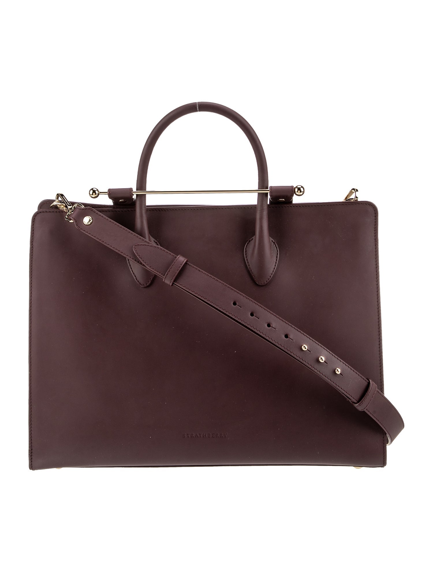Strathberry Leather Tote - Burgundy Totes, Handbags - STRAT22032 | The ...