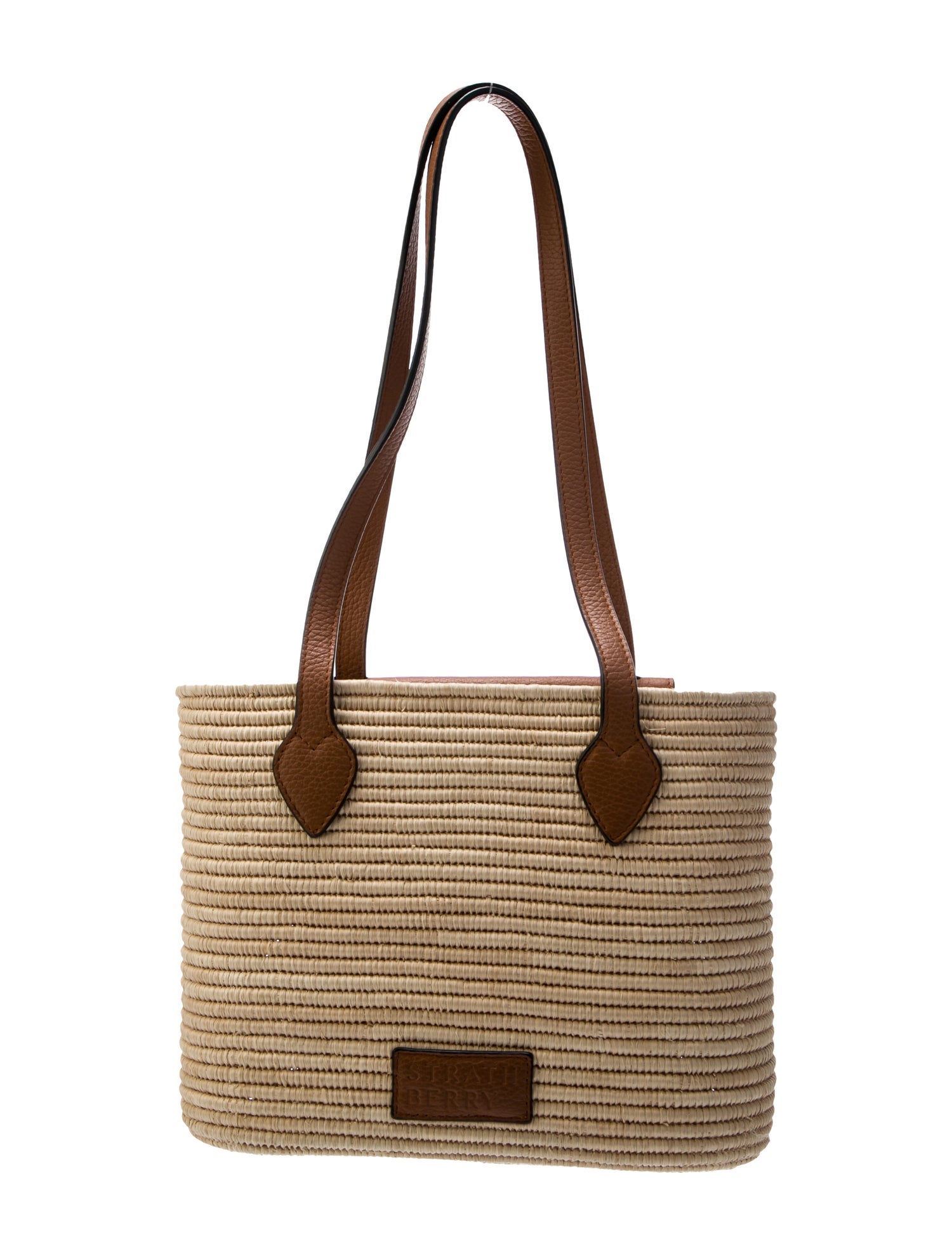 Strathberry Raffia Shoulder Bag - Neutrals Shoulder Bags, Handbags ...