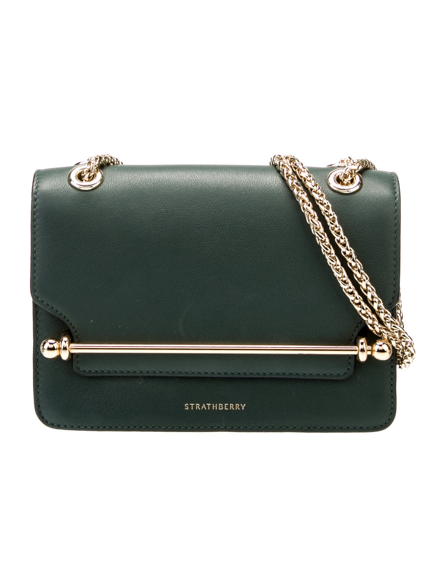 Strathberry Leather Shoulder Bag - Green Crossbody Bags, Handbags ...