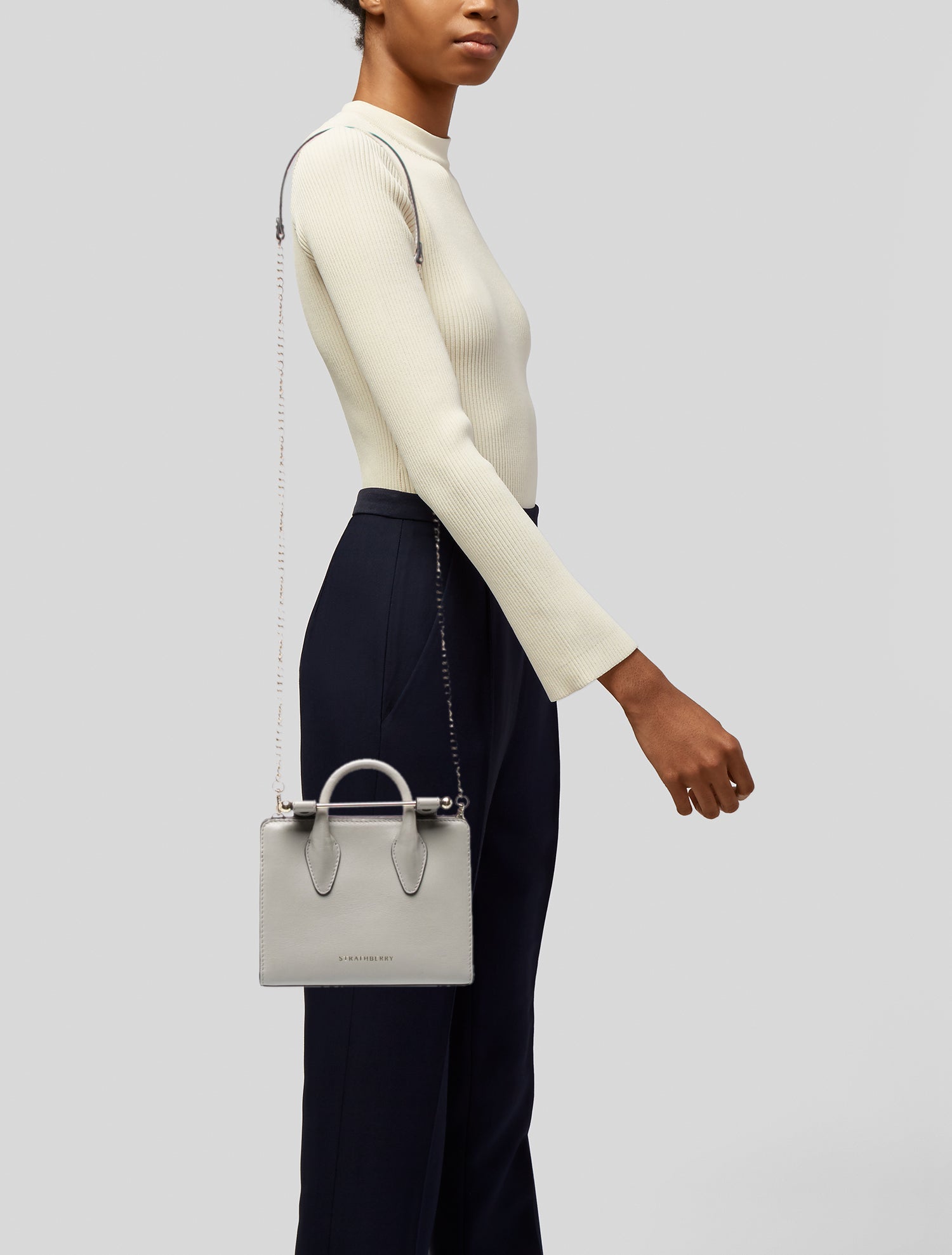 Strathberry Leather Top Handle Bag - Neutrals Handle Bags, Handbags ...