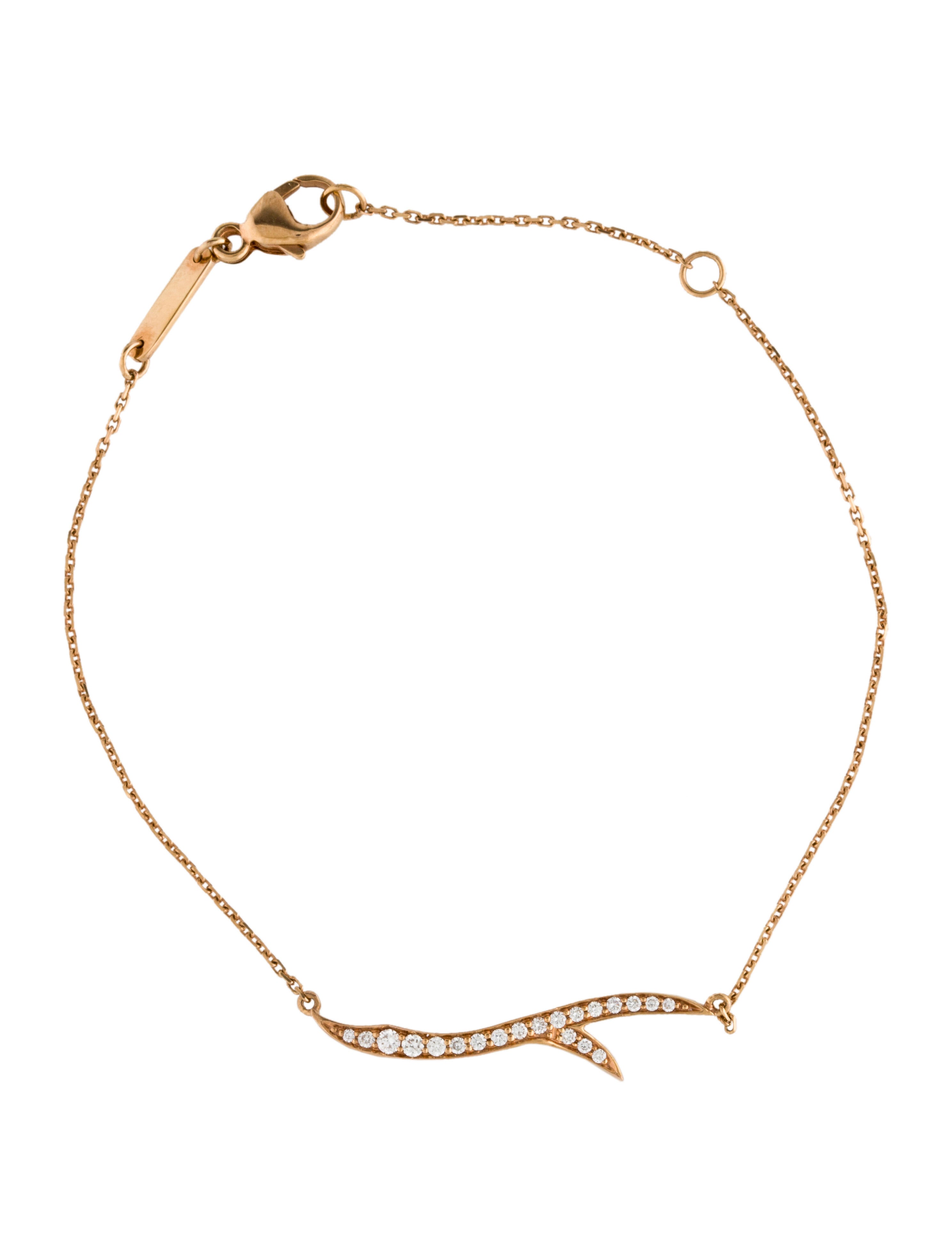 Stephen Webster 18K Diamond Thorn Stem Bracelet - 18K Rose Gold Charm ...