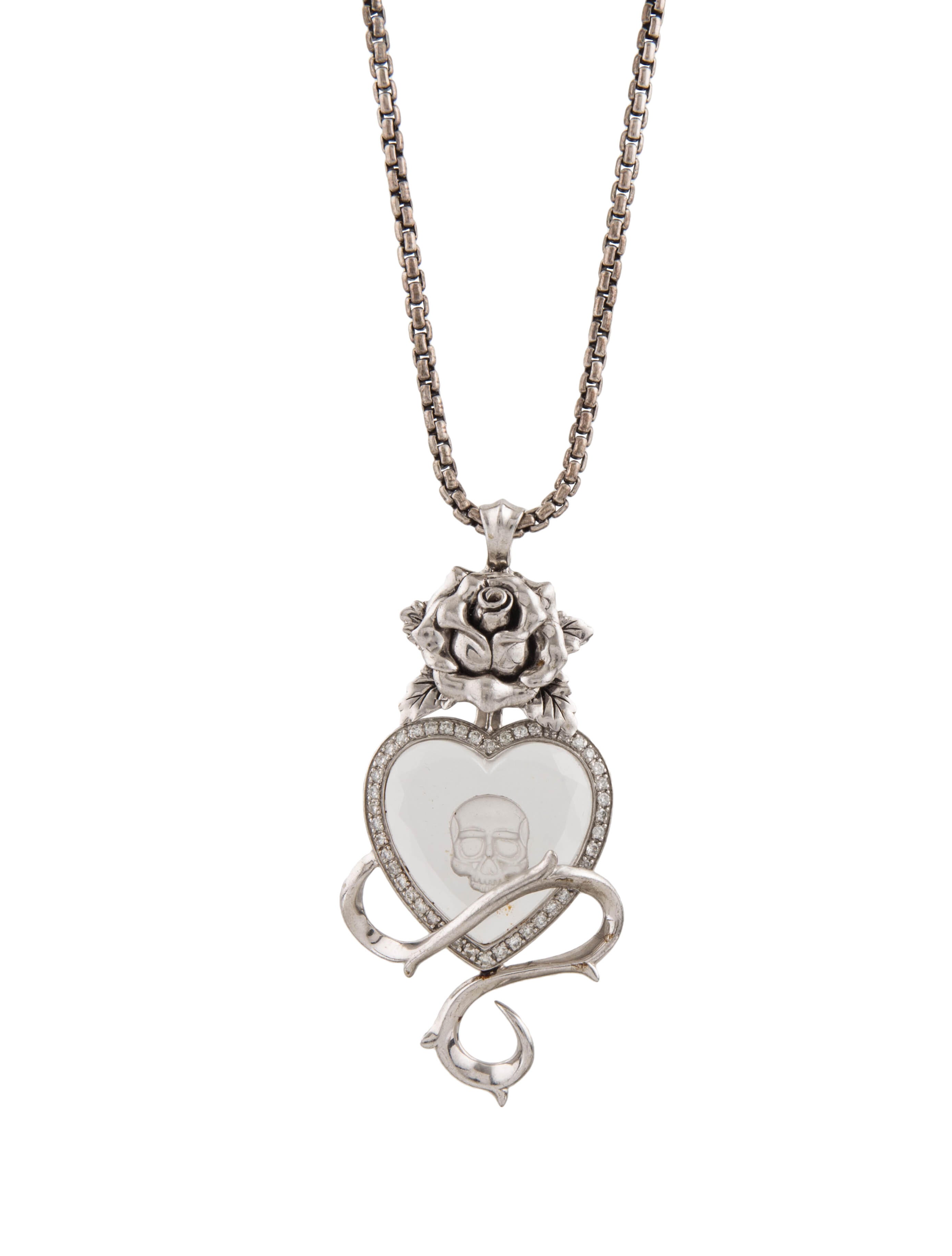 Stephen Webster Quartz & Diamond 'Dead Heart' Pendant Necklace ...
