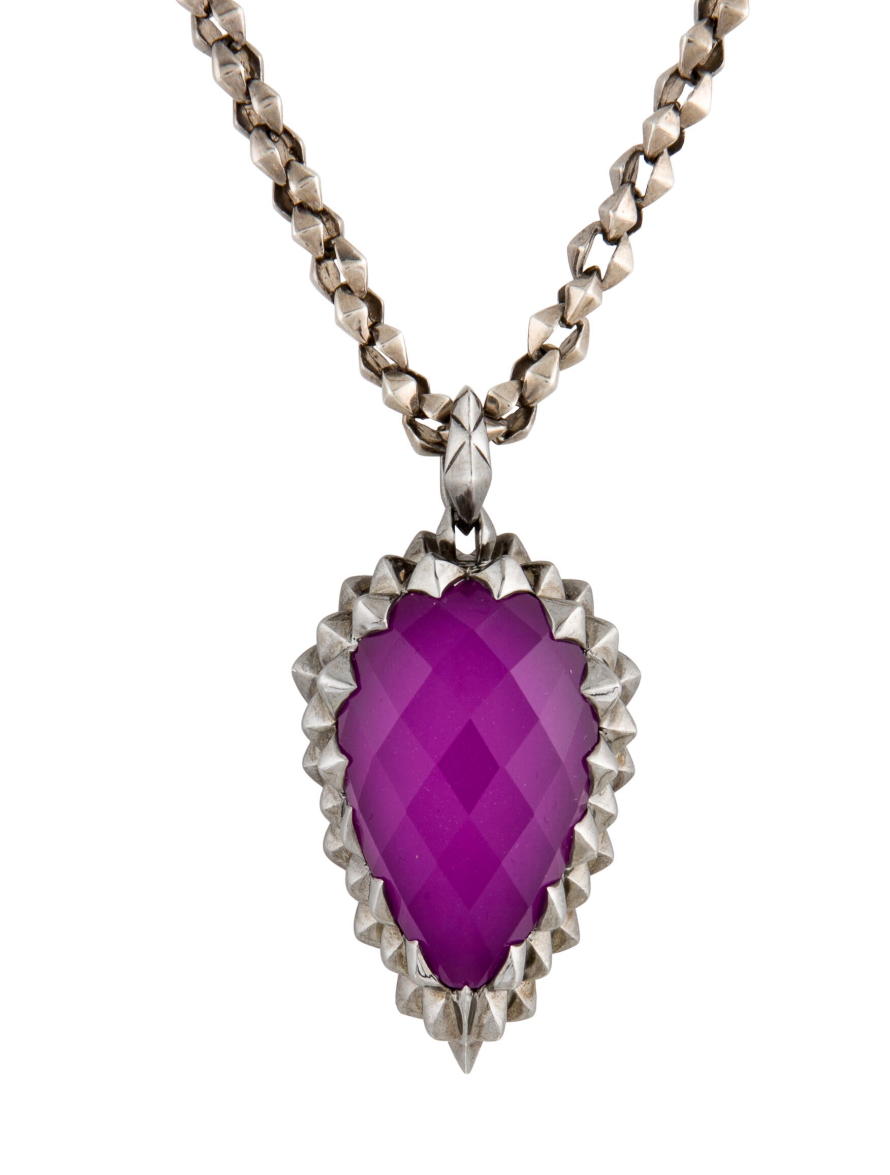 Stephen Webster Quartz Doublet & Sapphire Pendant Necklace - Sterling ...