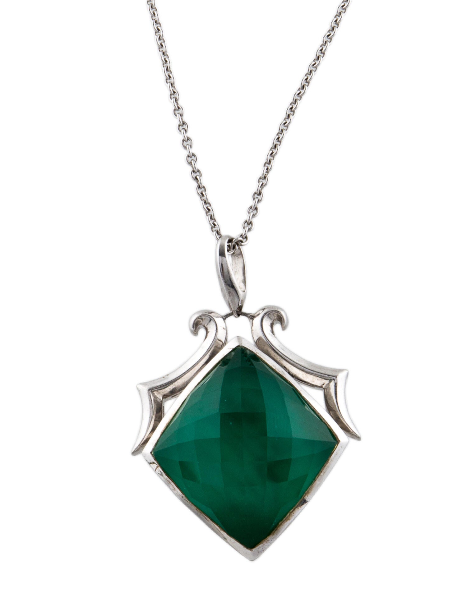 Stephen Webster Quartz Doublet Pendant Necklace - Green, Sterling ...