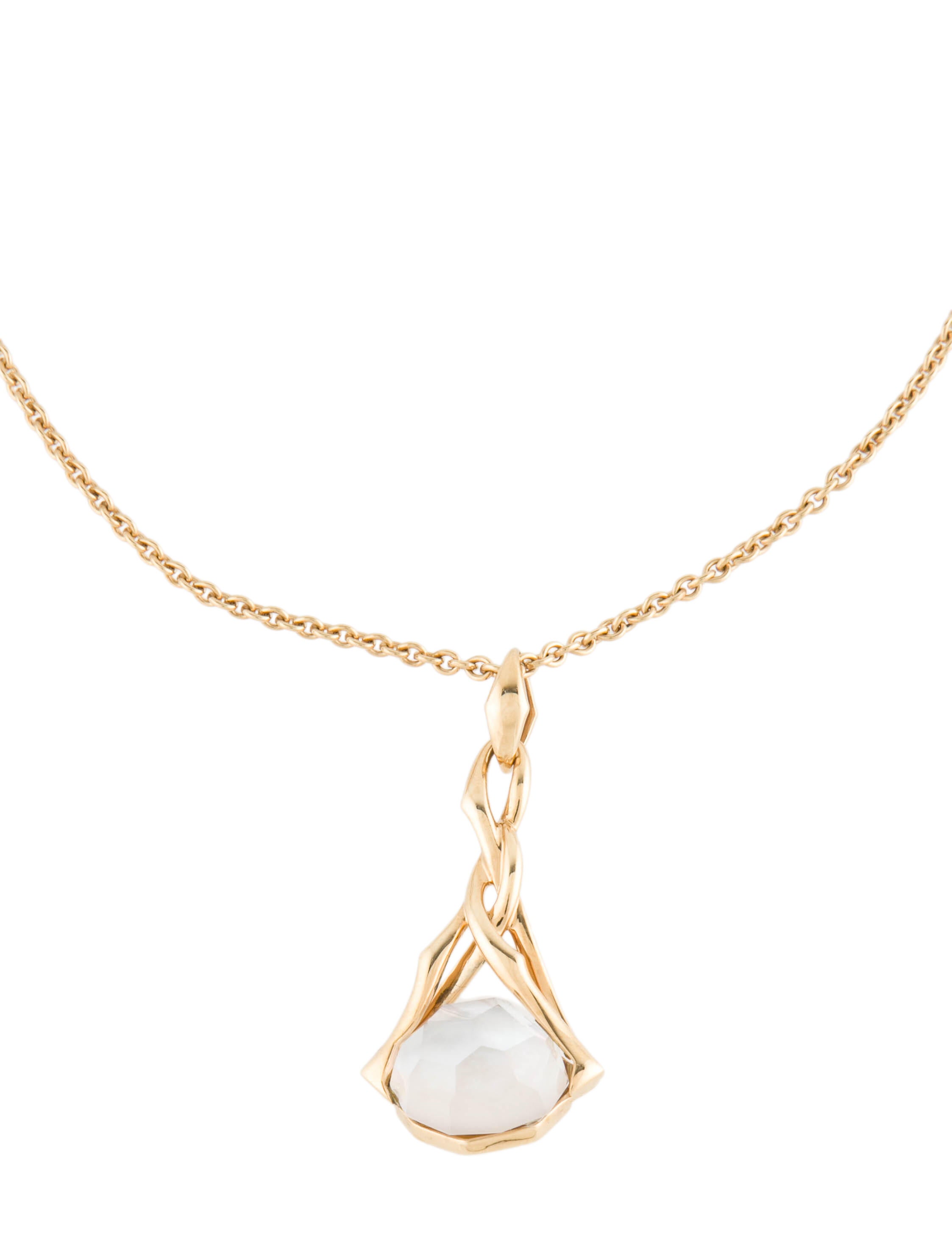 Stephen Webster 18K Quartz & Mother of Pearl Doublet Pendant Necklace ...