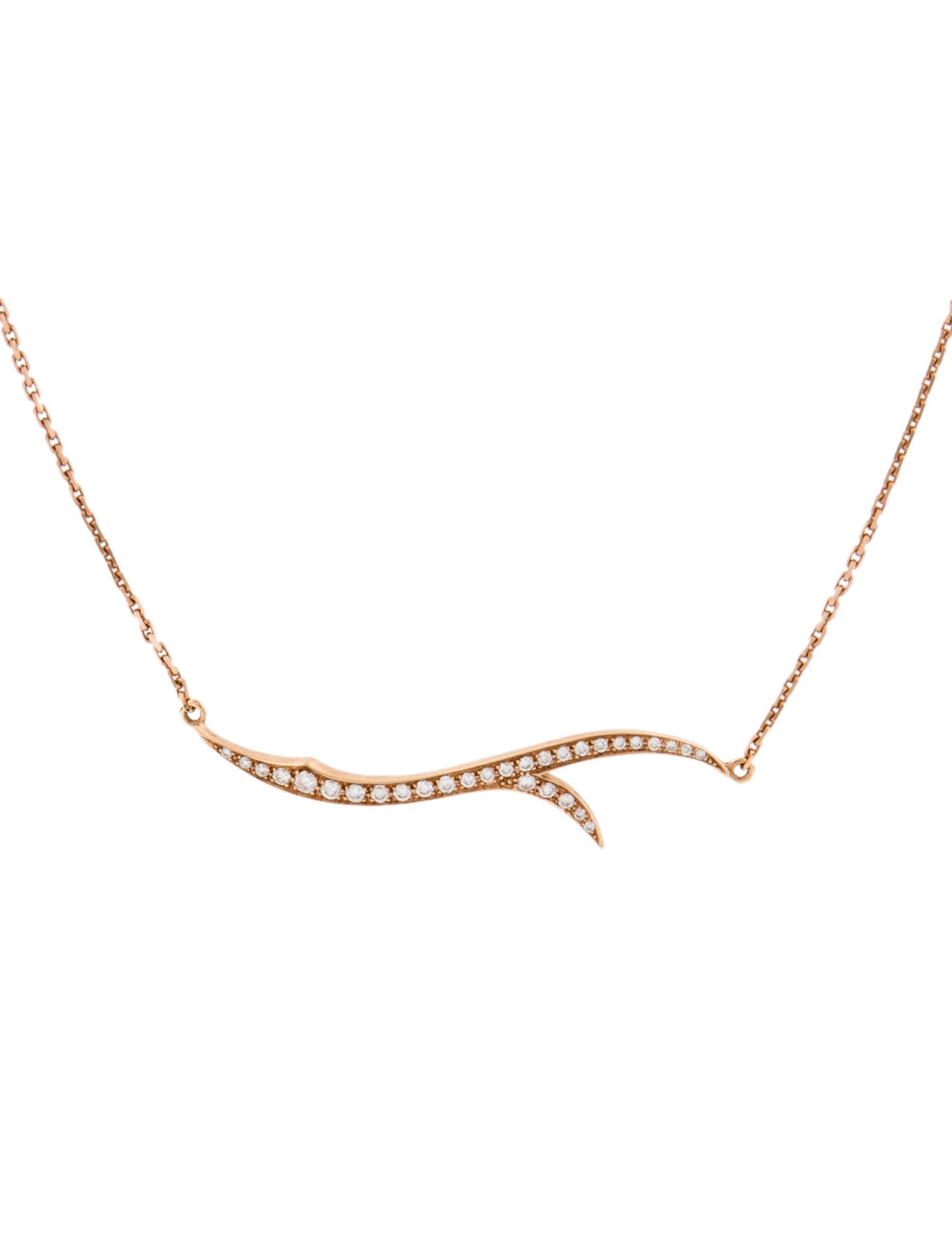 Stephen Webster 18K Diamond Thorn Pendant Necklace - 18K Rose Gold ...