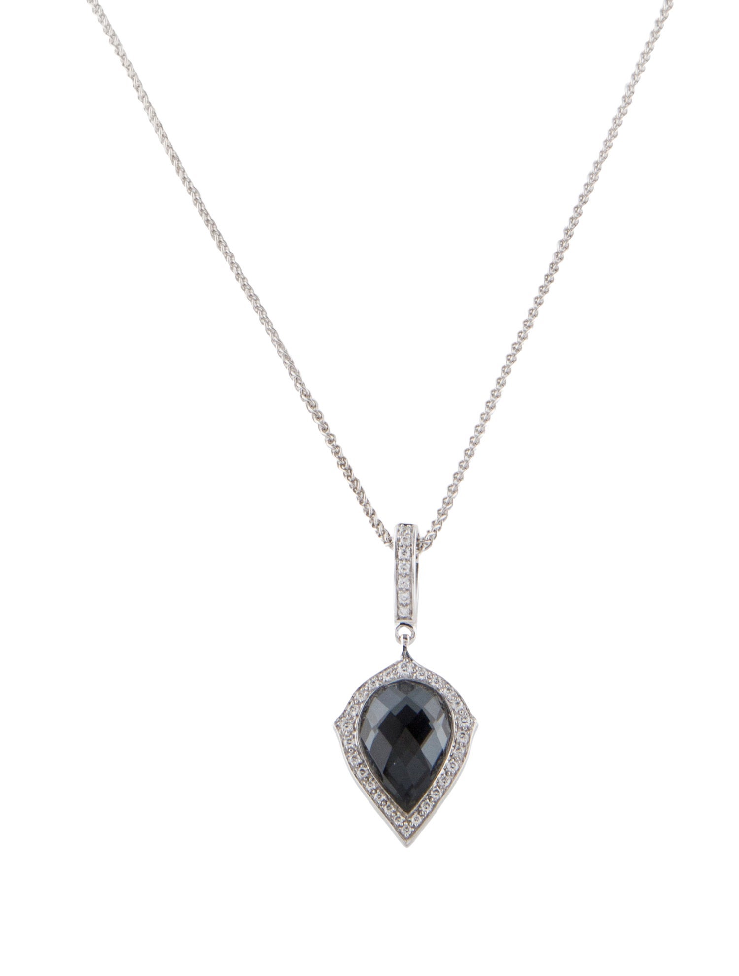 Stephen Webster 18K Hematite, Quartz and Diamond Pendant Necklace ...
