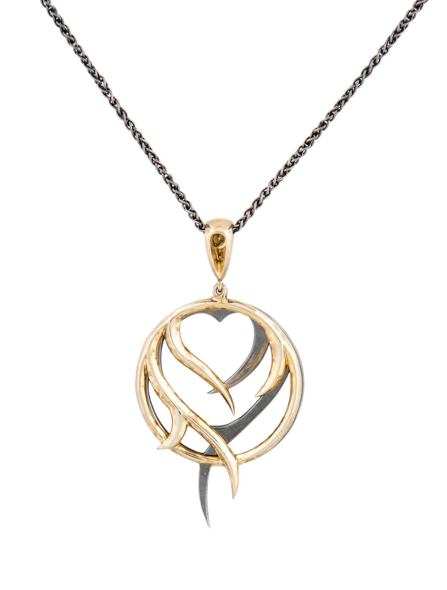 Stephen Webster Rapture Thorn Circle Pendant Necklace - Sterling Silver ...