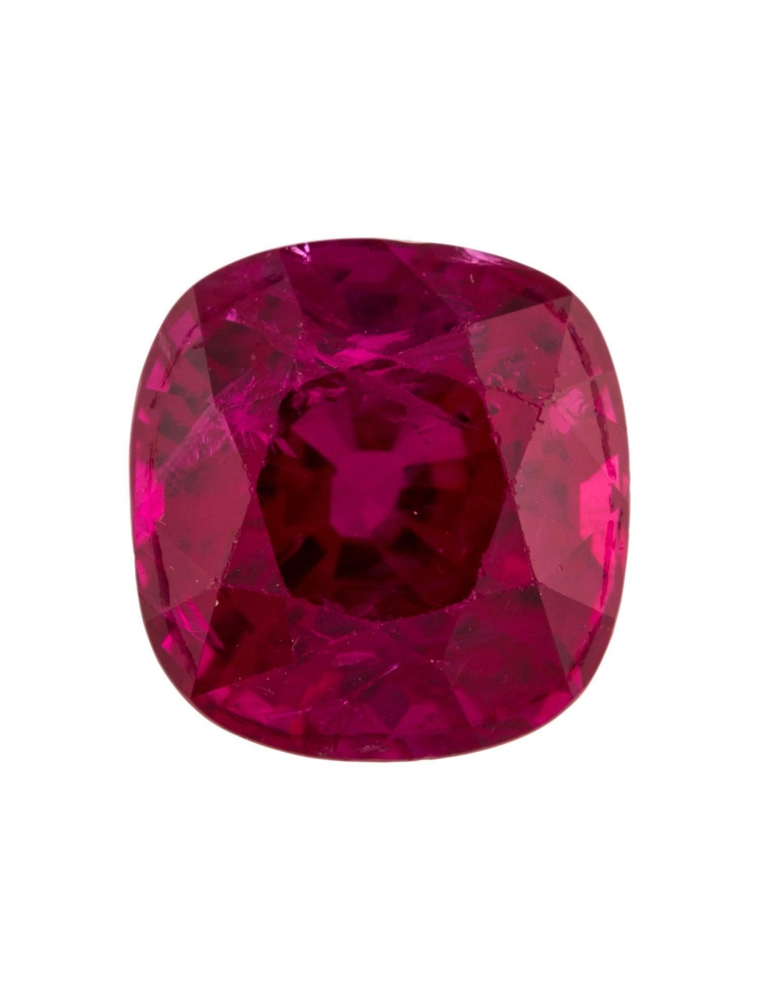 Stone 5.14ct Cushion Cut Myanmar Ruby, No Indications of Heat | The ...