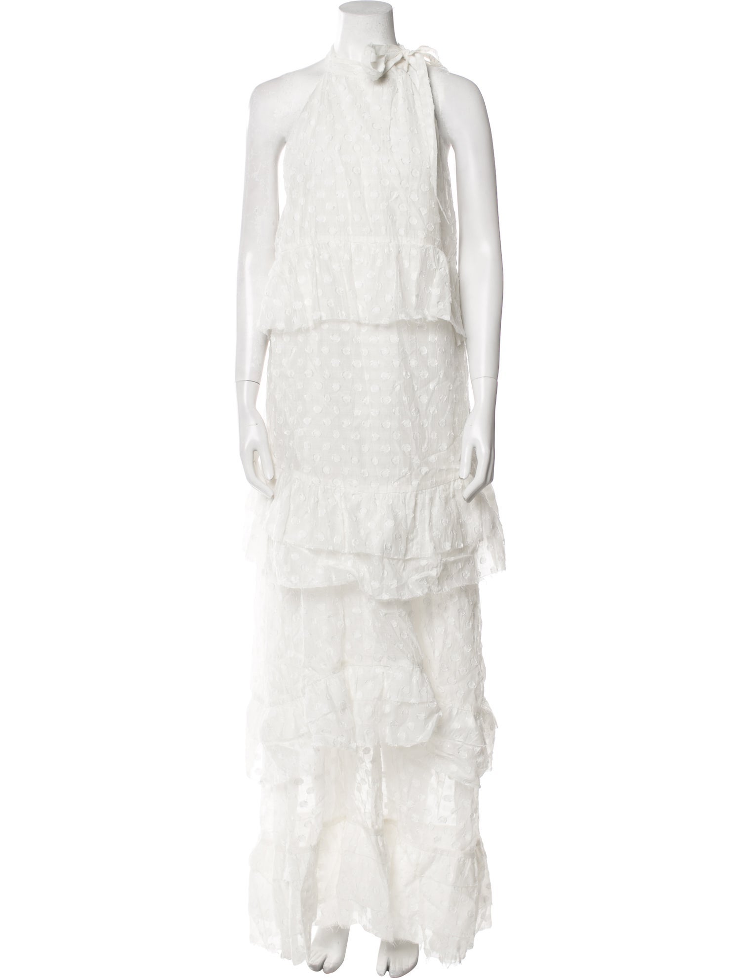 Suno Lace Pattern Long Dress - Neutrals Dresses, Clothing - SUN32576 ...