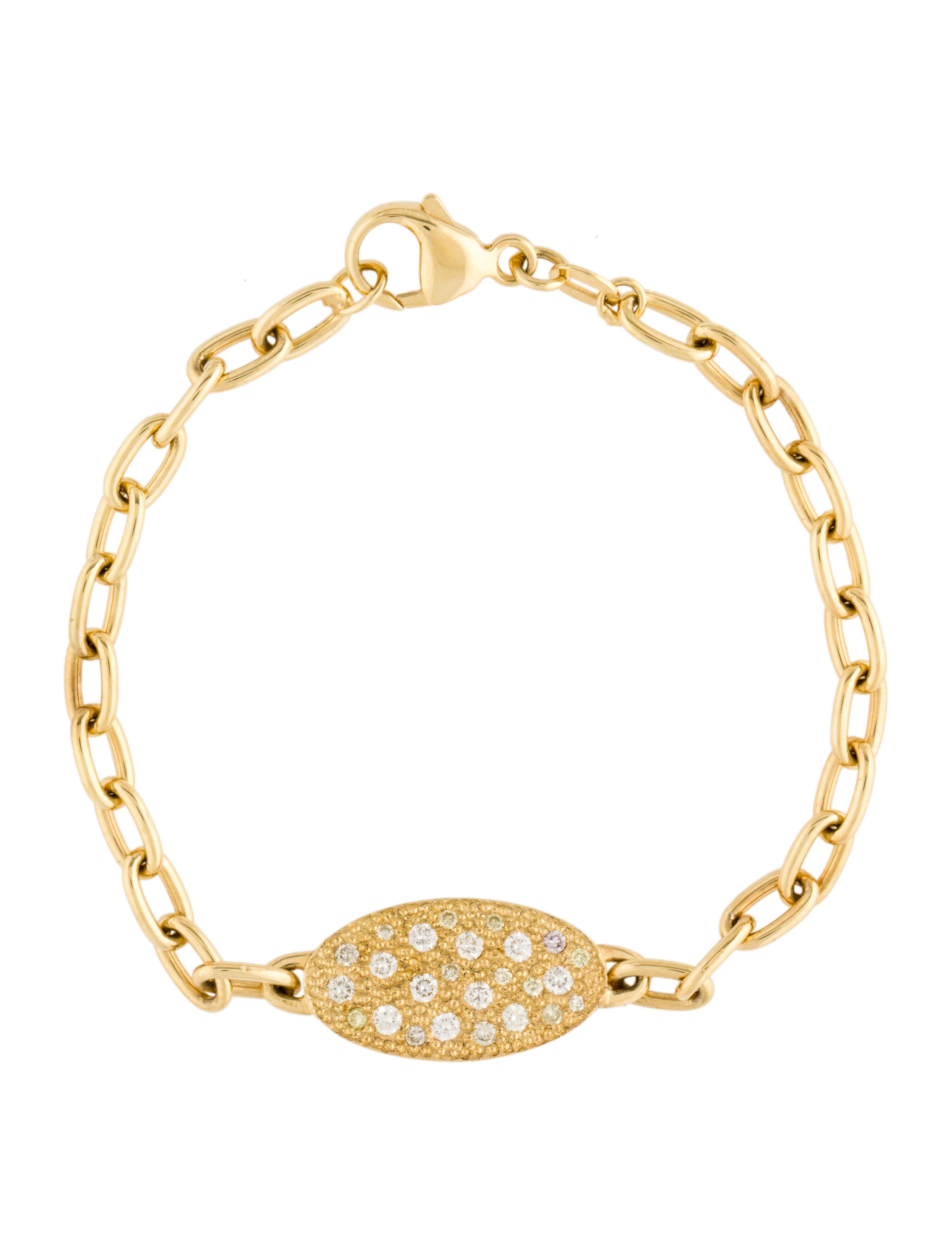 Suneera 14K Diamond Station Bracelet - 14K Yellow Gold Station ...