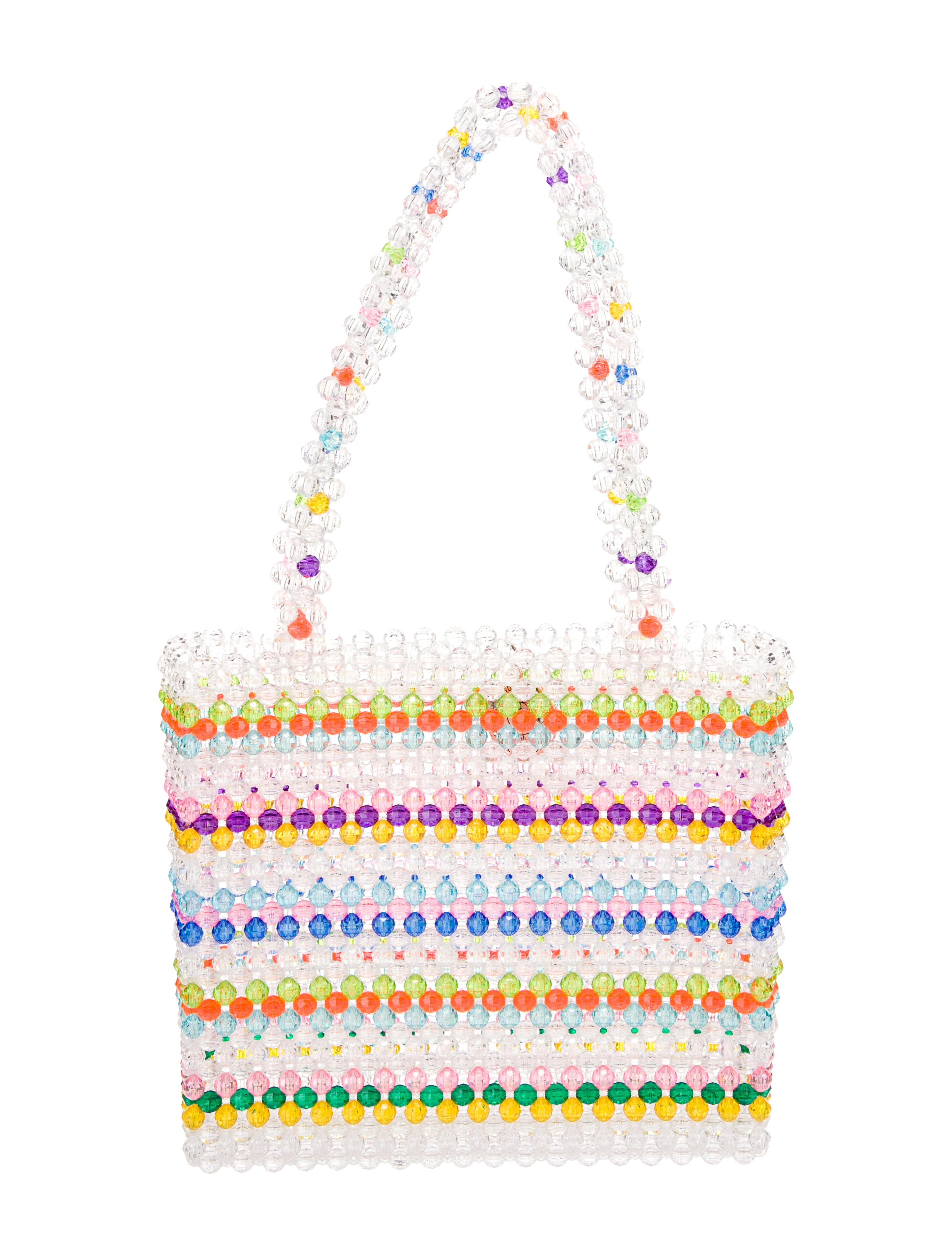 Susan Alexandra Beaded Shoulder Bag - Clear Shoulder Bags, Handbags ...