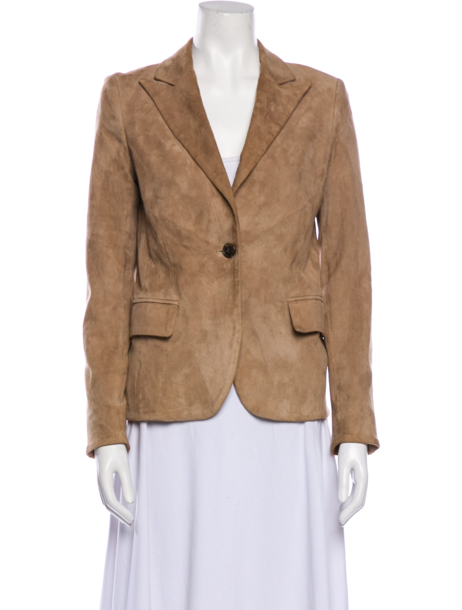 Susan Bender Leather Blazer - Neutrals Jackets, Clothing - SUSBN20237 ...