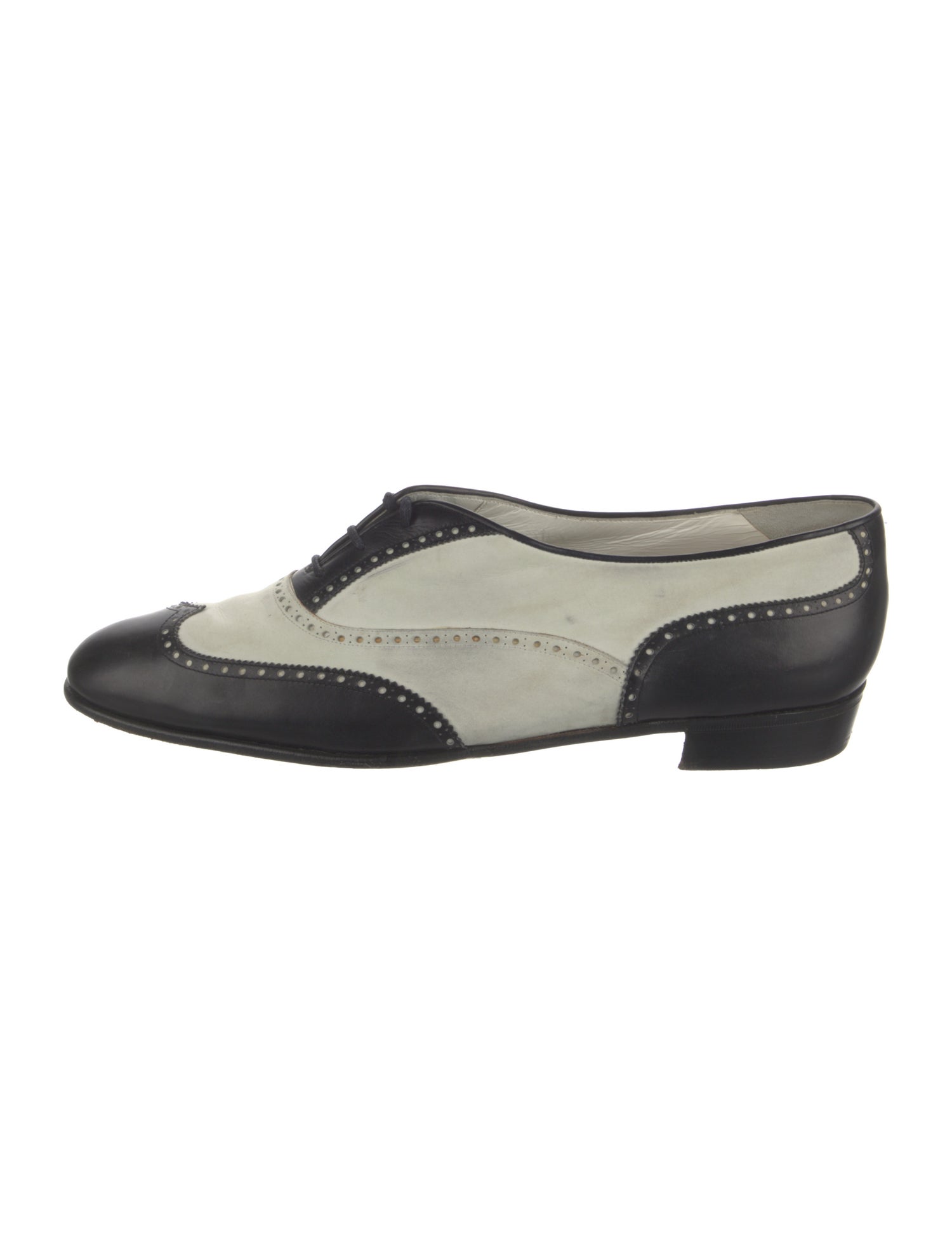 Susan Bennis/Warren Edwards Suede Colorblock Pattern Oxfords - Black ...