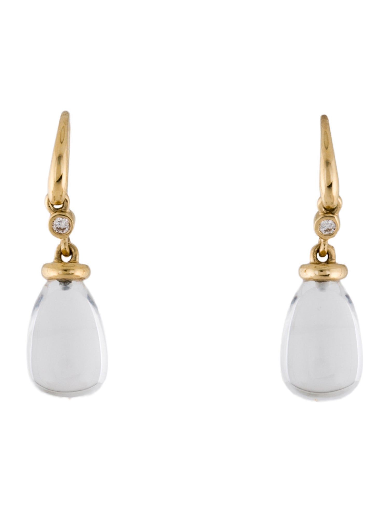 Earrings 14K Pearl & Diamond Drop Earrings - 14K White Gold Drop ...