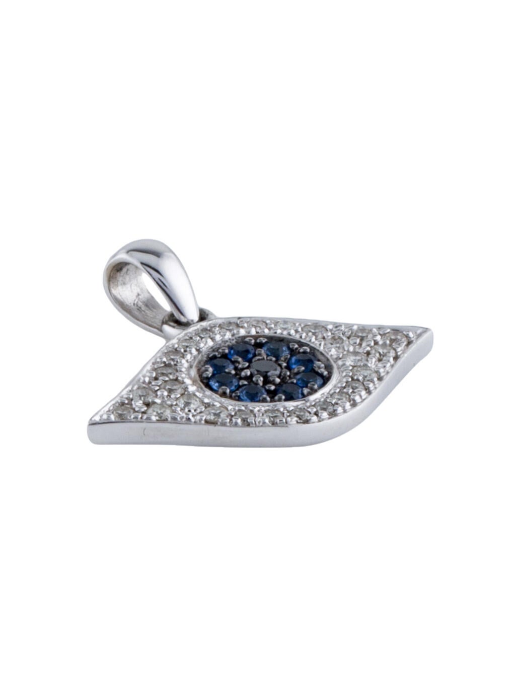 Sydney Evan 14K Sapphire & Diamond Evil Eye Pendant - Pendant Necklace ...