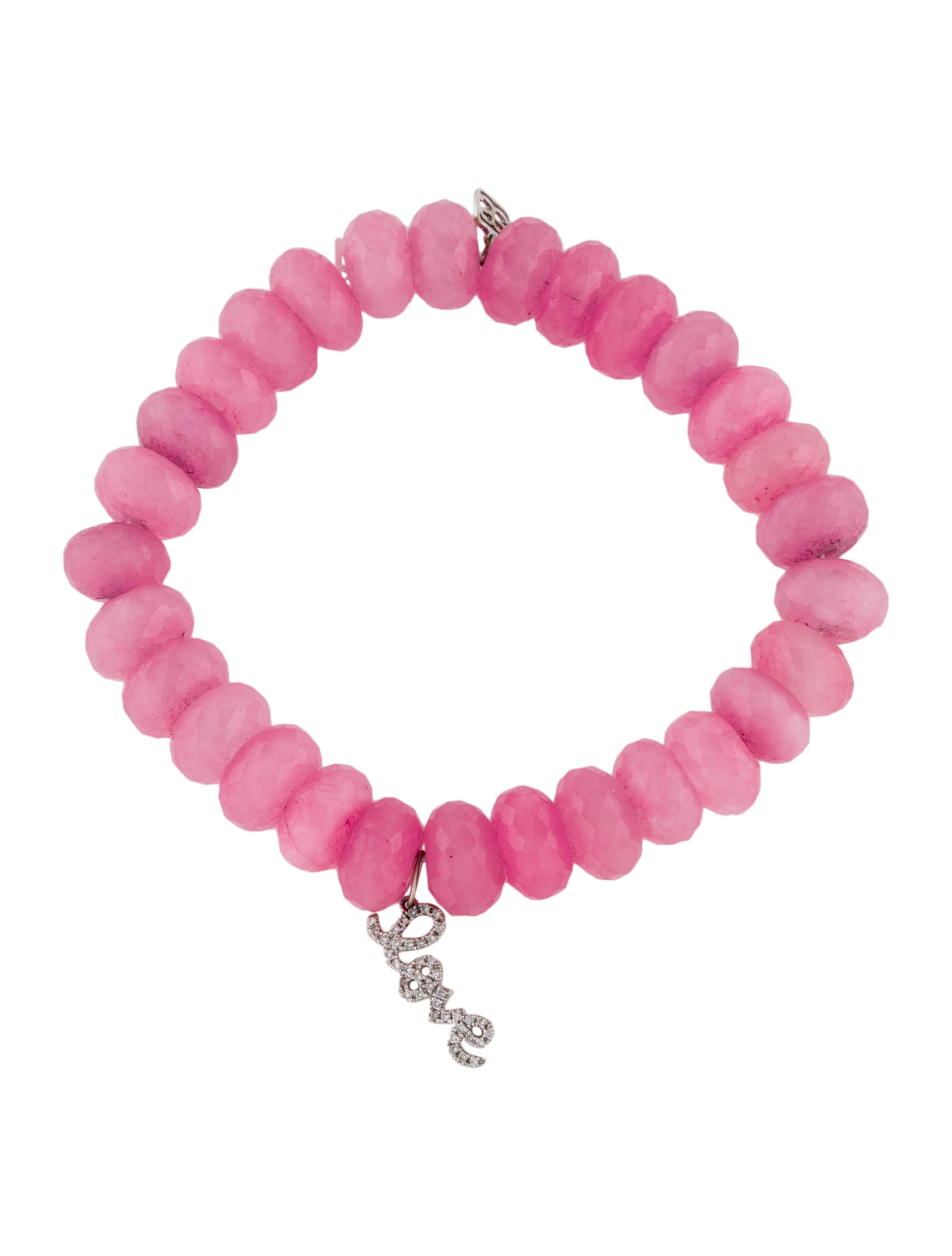 Sydney Evan 14K Diamond & Dyed Quartzite Bead Bracelet - Rhodium-Plated ...