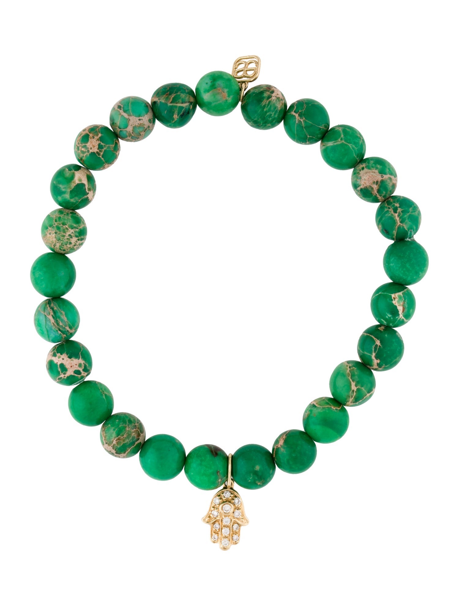 Sydney Evan 14K Variscite & Diamond Bead Bracelet - 14K Yellow Gold ...