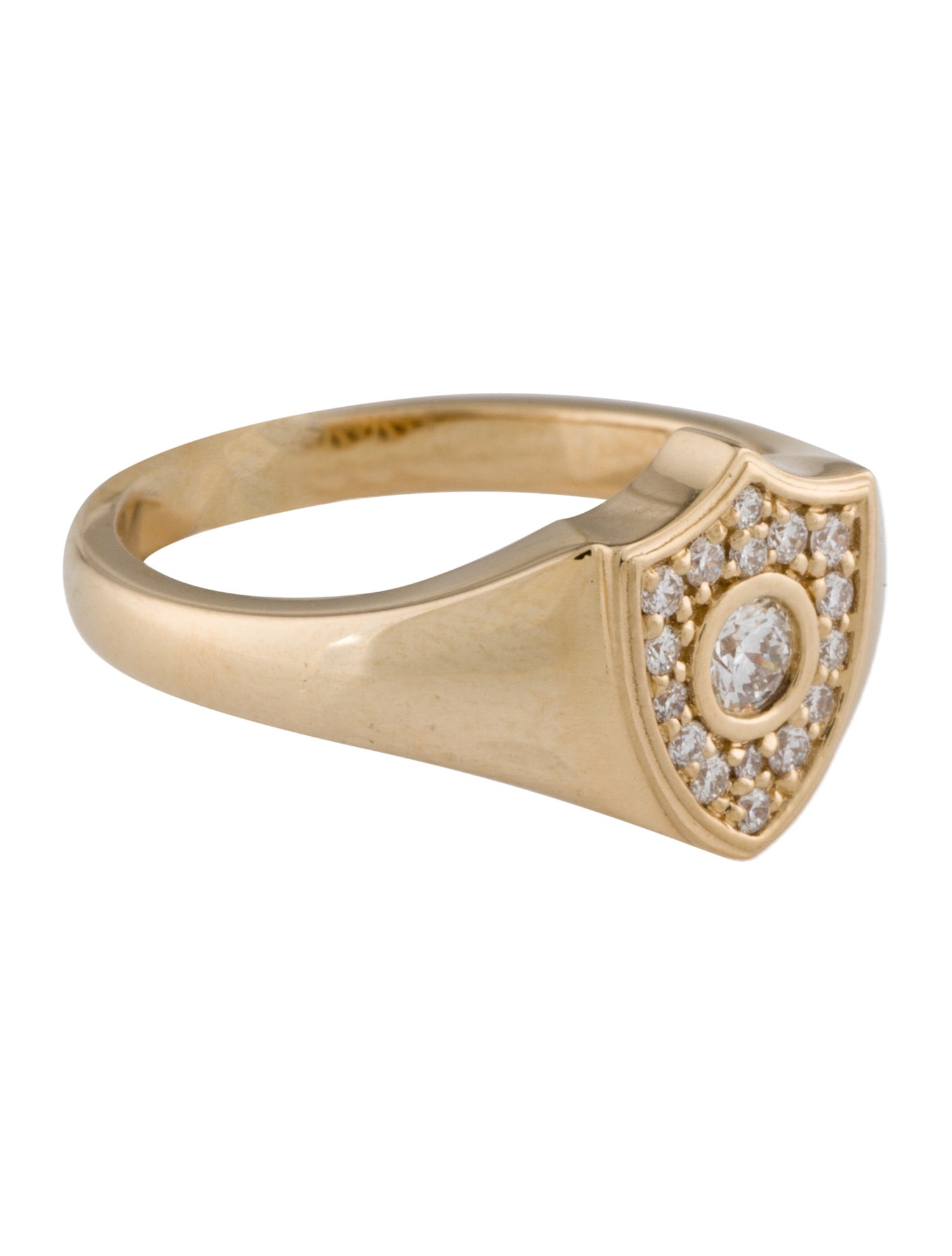 Sydney Evan 14K Diamond Crest Signet Ring w/ Tags - Signet Ring, Rings ...