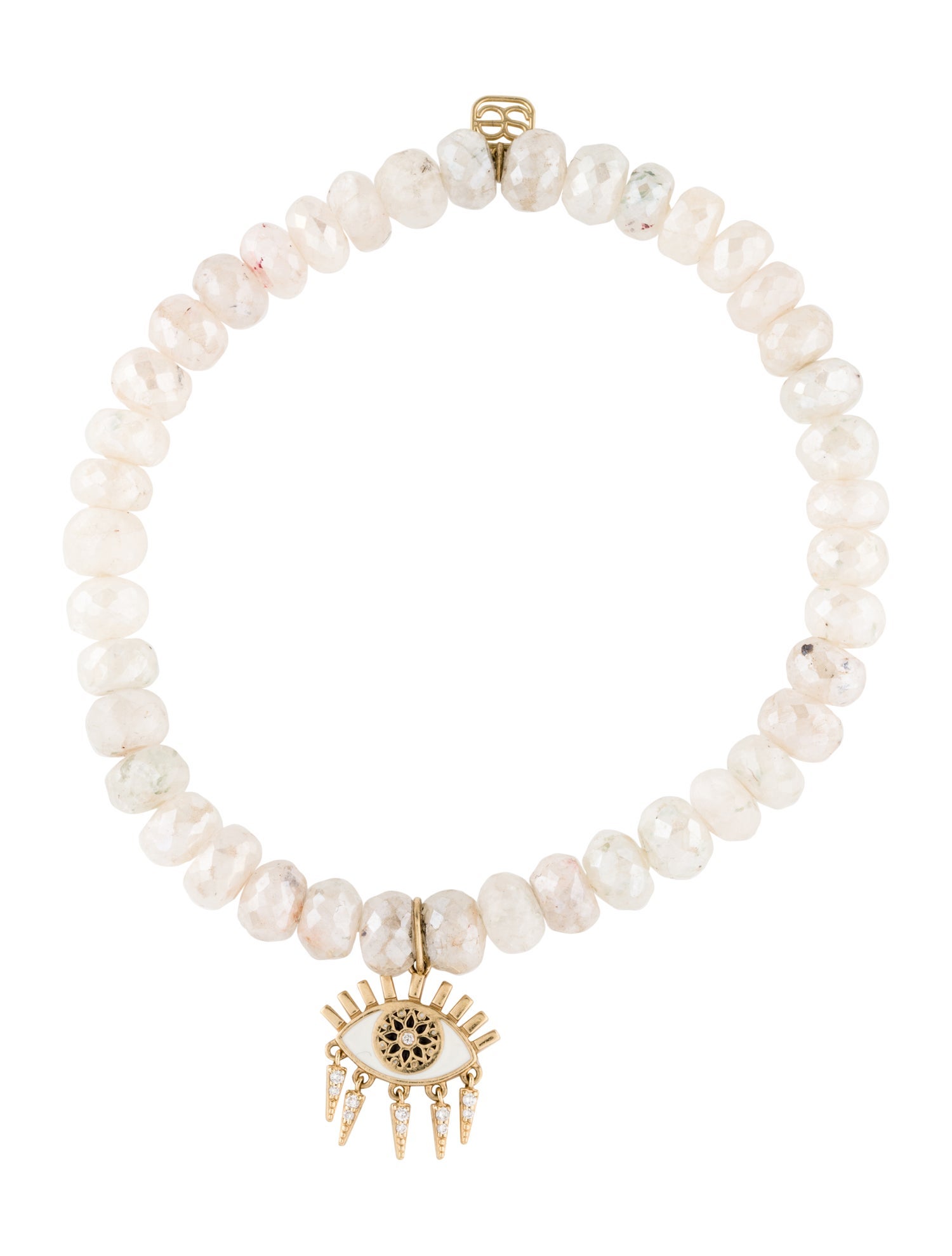 Sydney Evan 14K Coated Quartz, Diamond & Enamel Protective Eye Bead ...