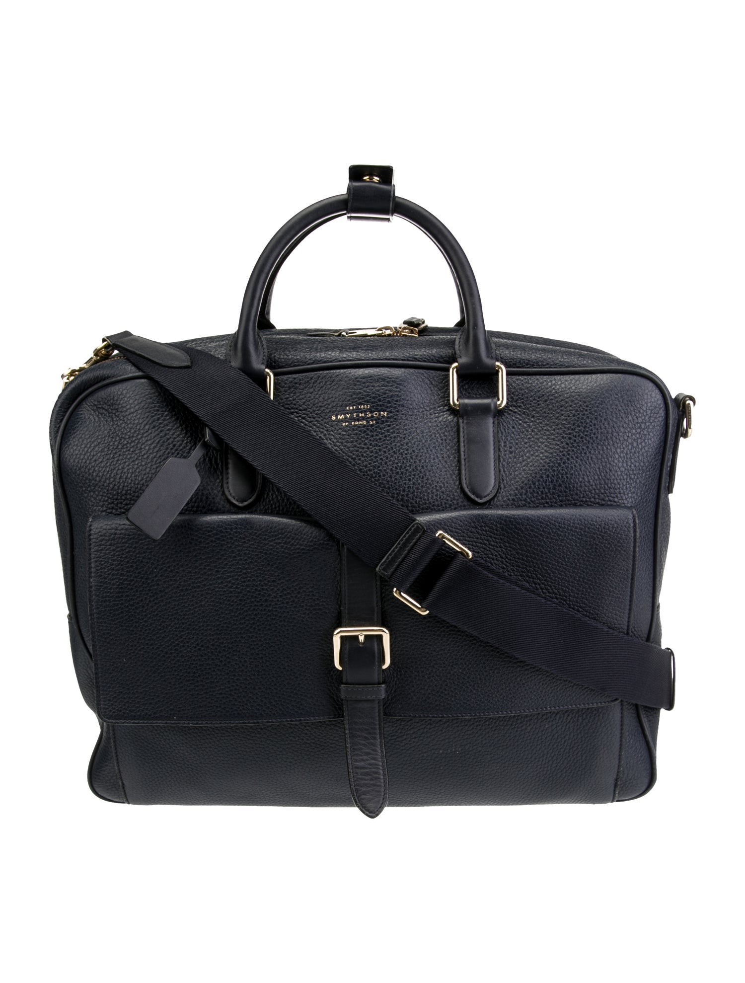 Smythson Leather Briefcase - Blue Briefcases, Bags - SYN26268 | The ...