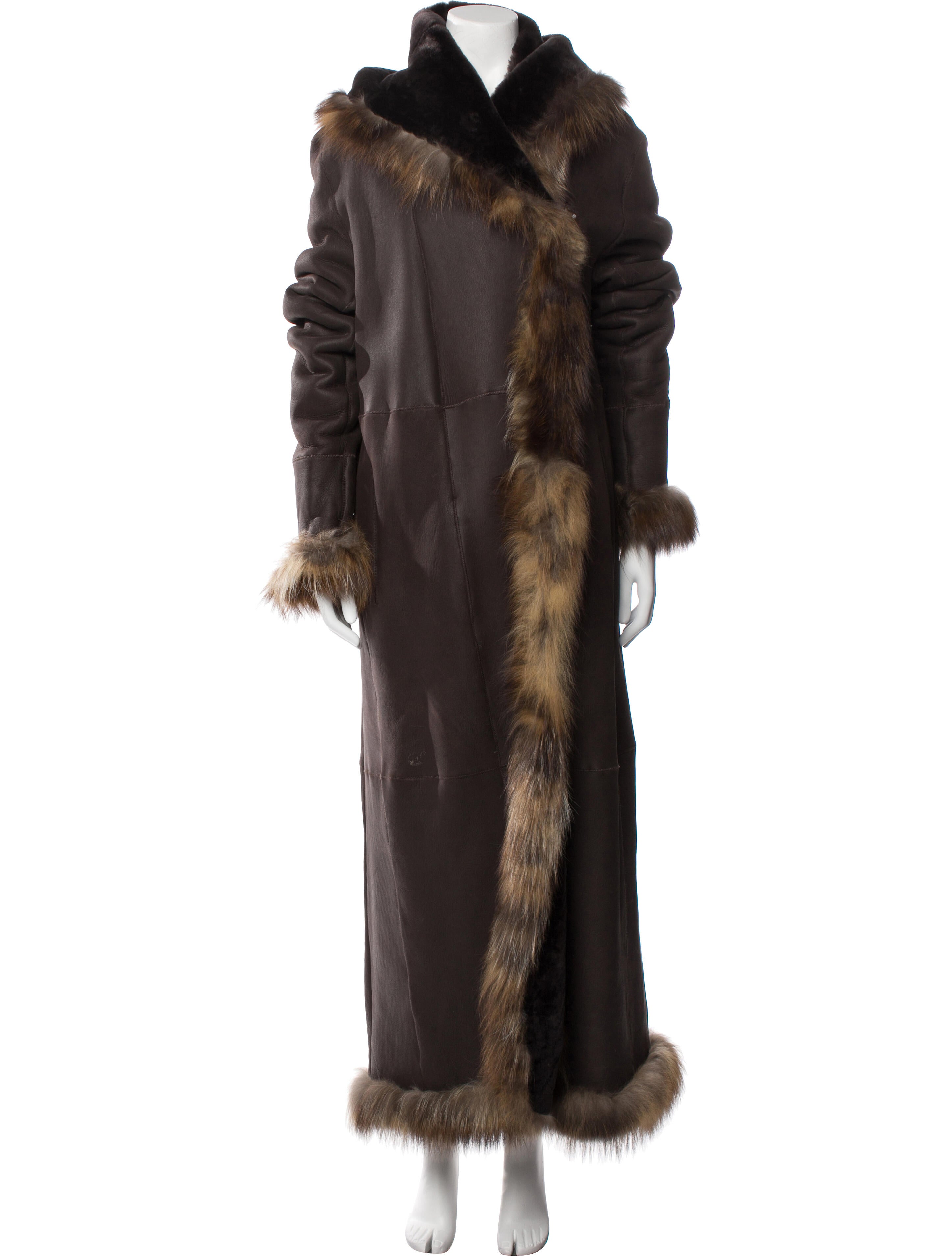 Sylvie Schimmel Shearling Animal Print Fur Coat - Brown Coats, Clothing ...